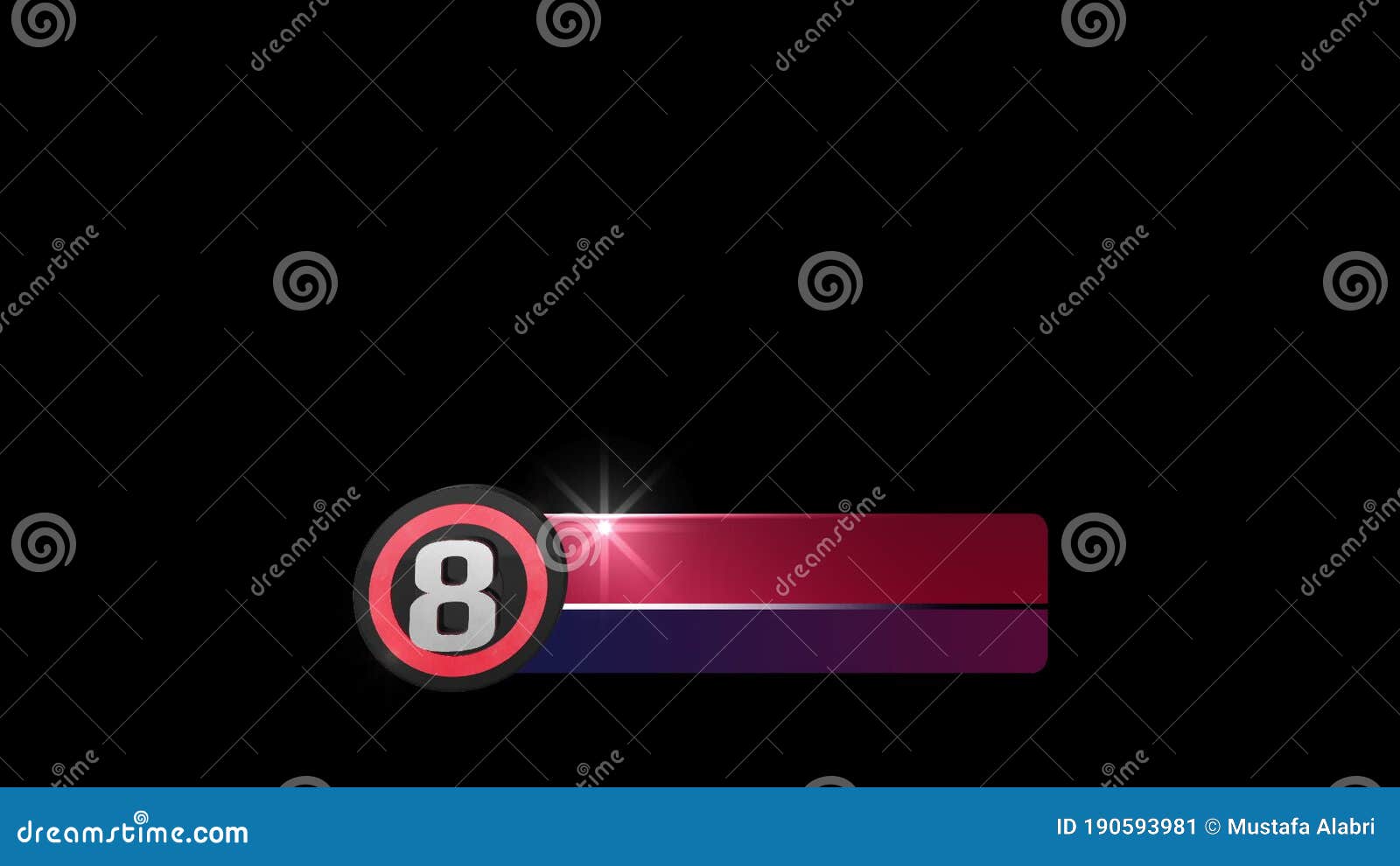 3D Numbers Lower Third stock video. Video of number - 190593981