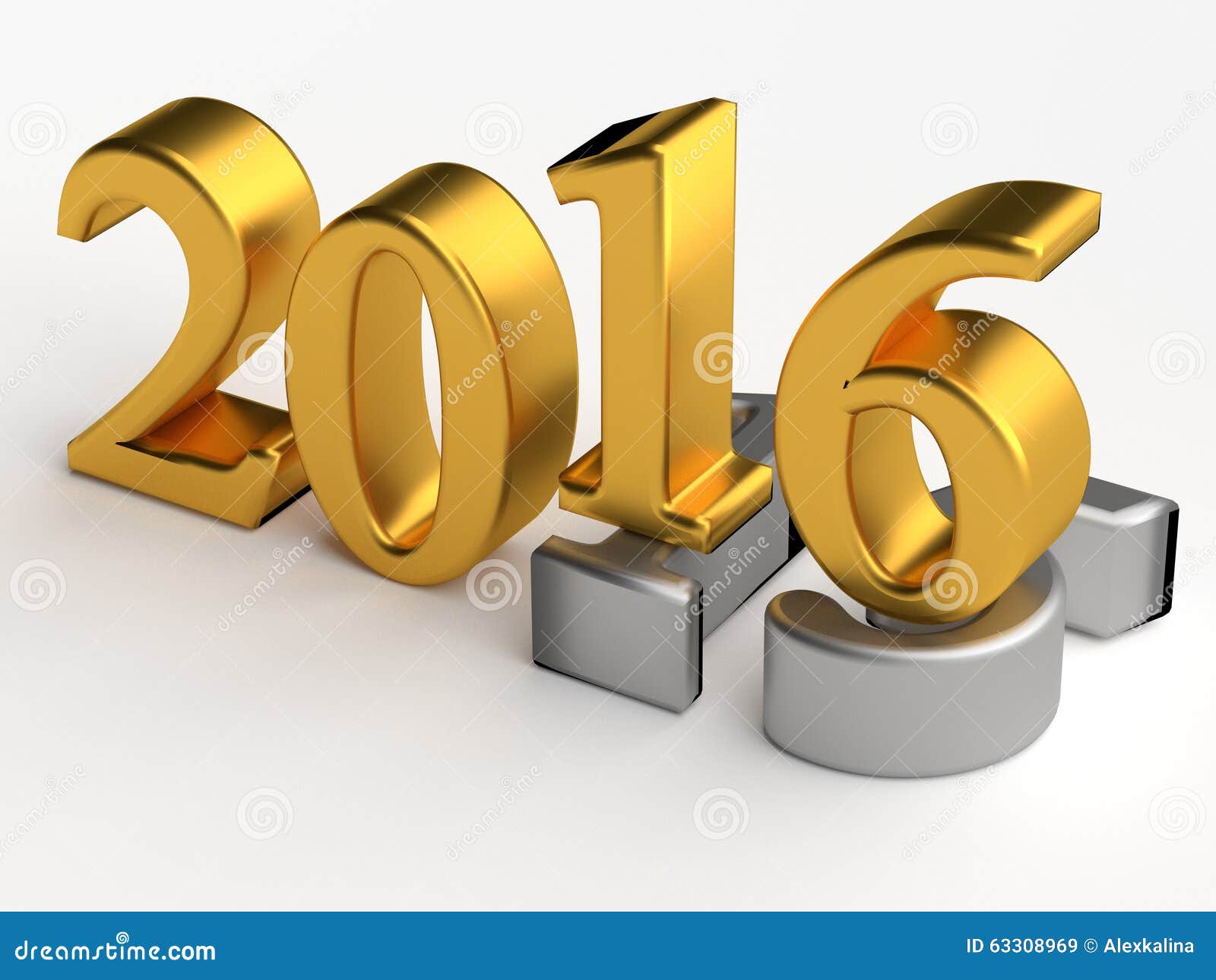 3d Numbers. 2016 New Year Over 2015 Stock Illustration - Illustration ...
