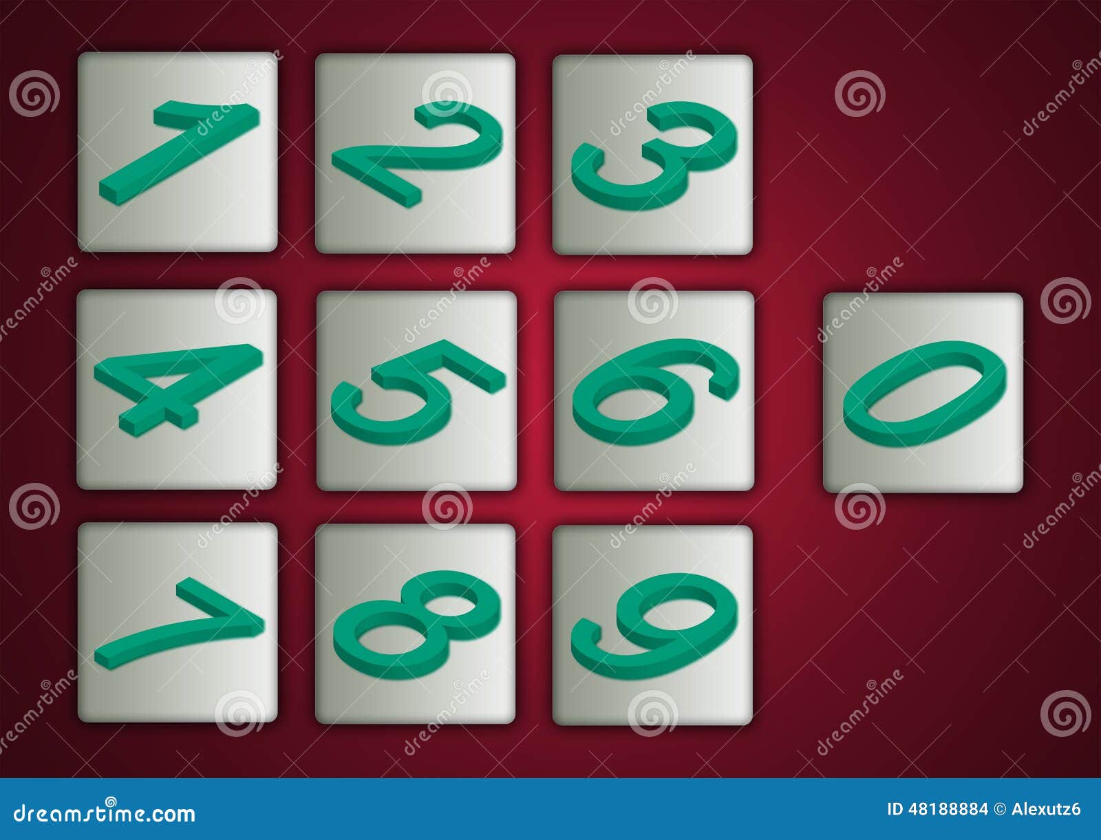 3D Numbers stock illustration. Illustration of elegant - 48188884