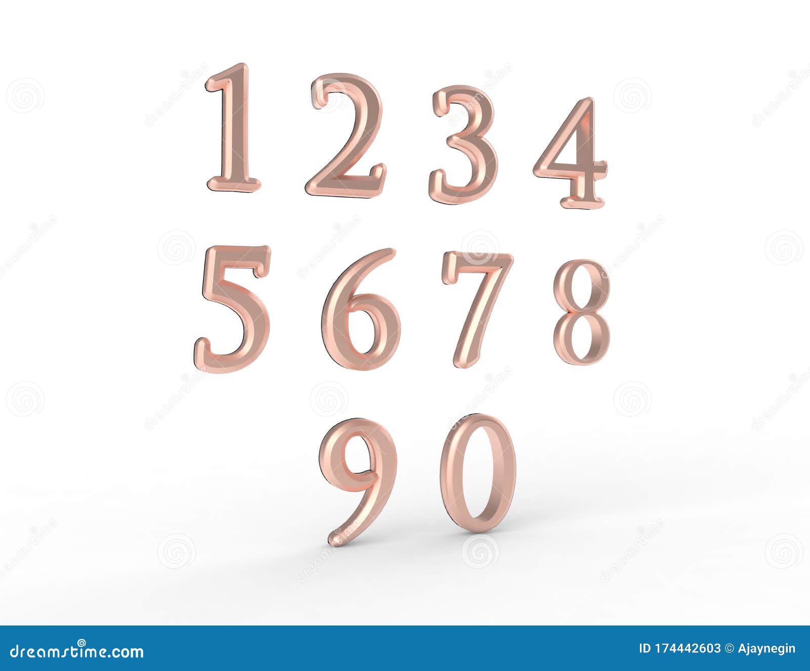 3D numeral alphabet. stock illustration. Illustration of formula ...