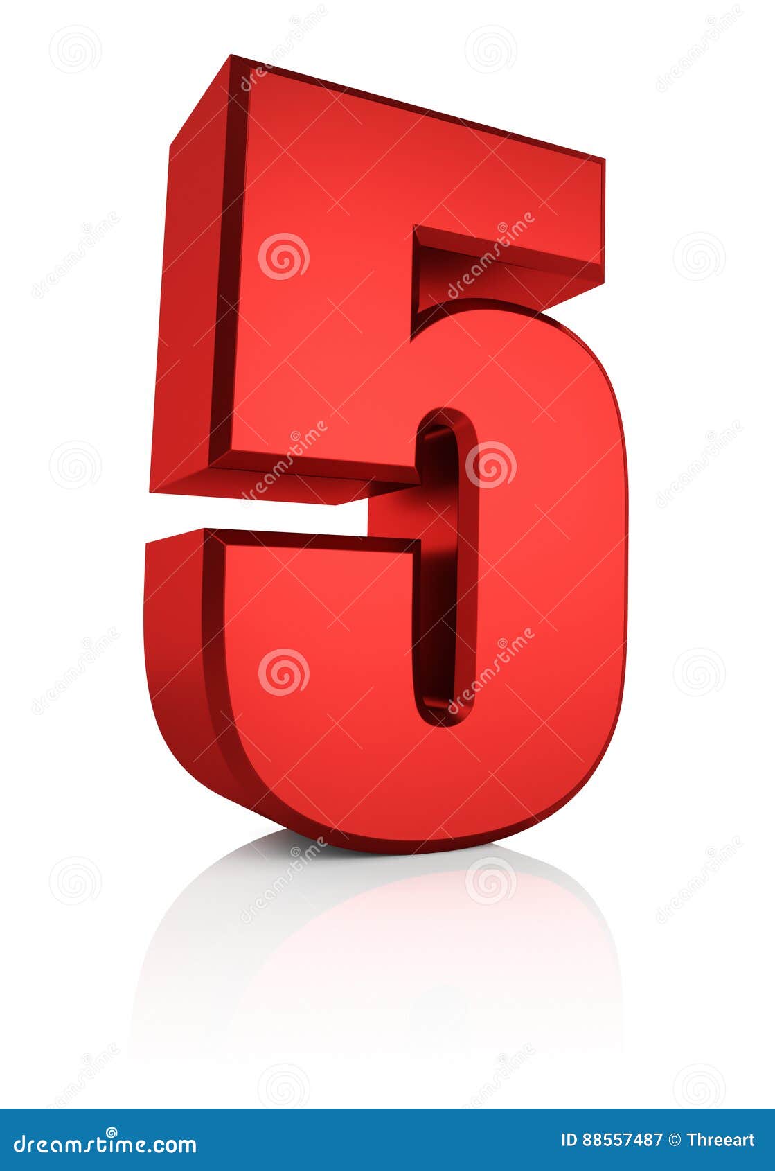 3d Nummer 5 stock illustratie. Illustration of aantal - 88557487