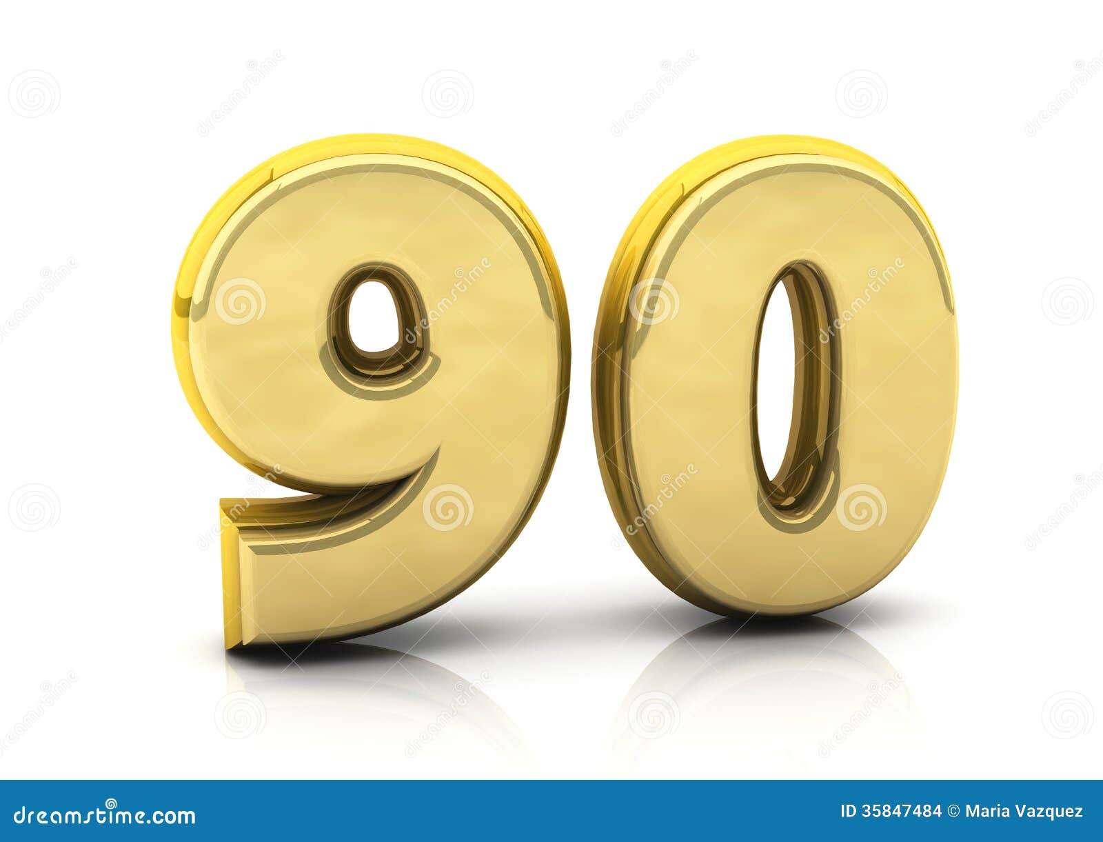 3d Numéro Quatre-vingt-dix Images stock - Image: 35847484