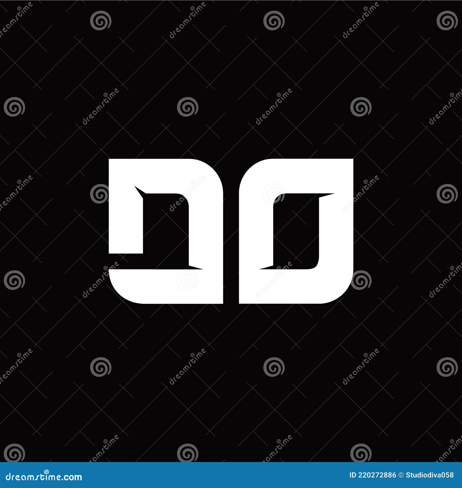 D O Letter Monogram Style Initial Logo Template Stock Illustration ...