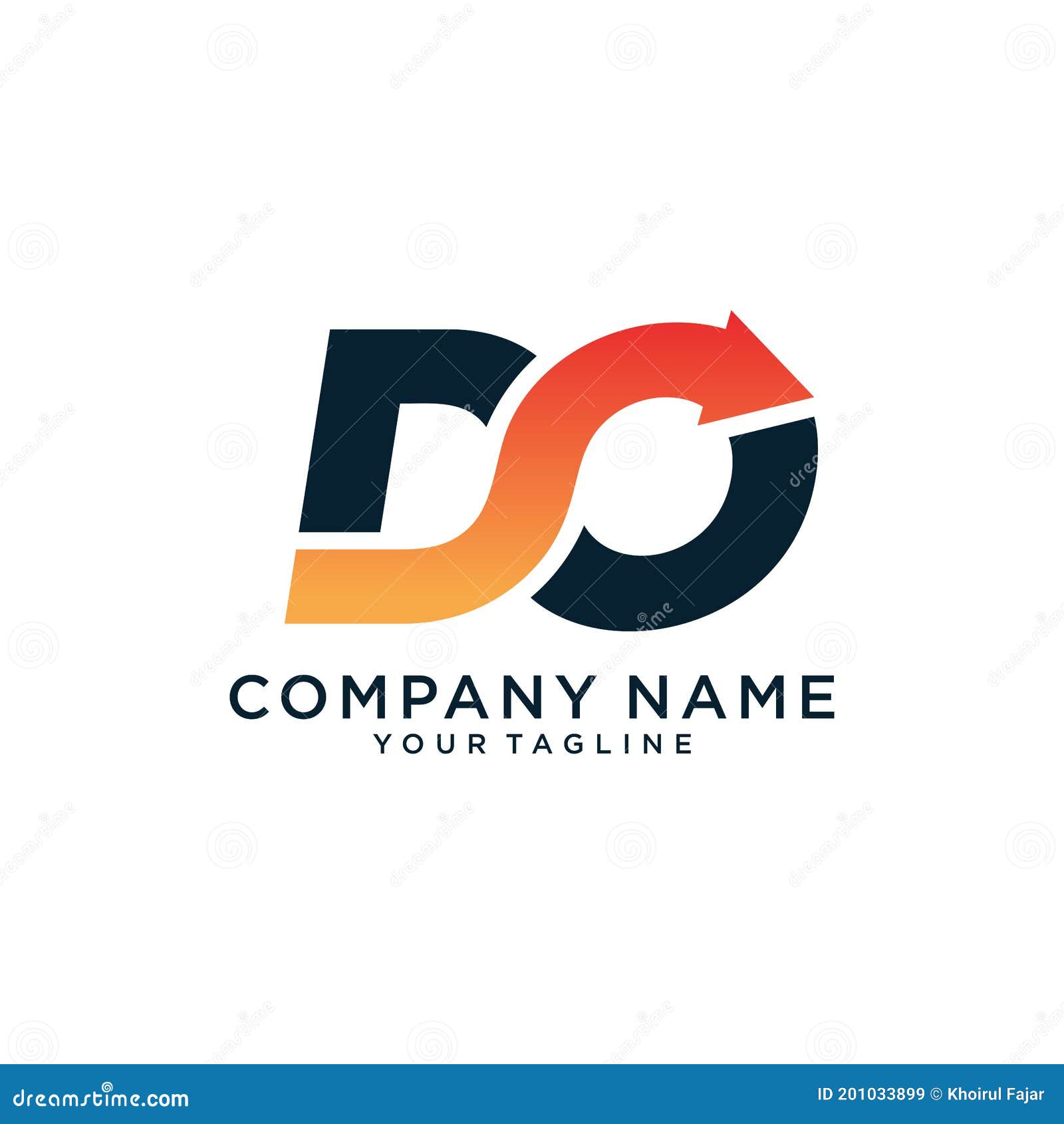 D and O Logo with Arrow, Vector Illustration Stock Vector ...