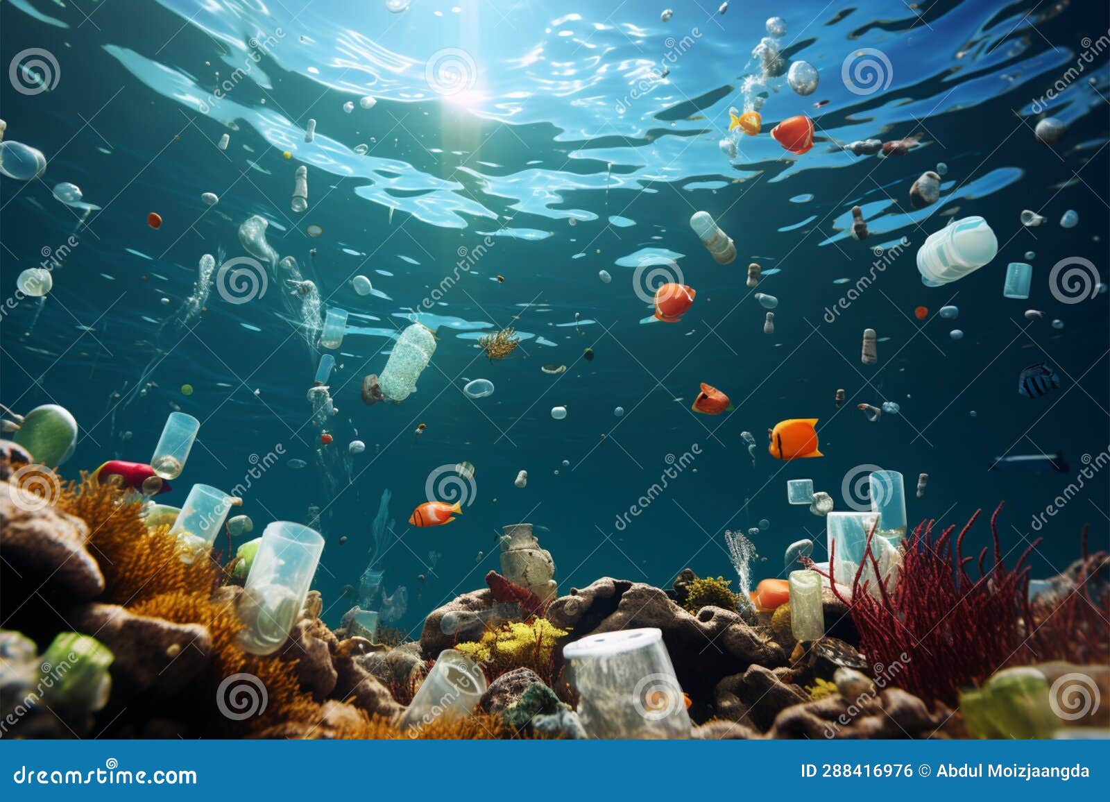A 3d Ocean Scene Reveals Plastics Impact On Fragile Corals Stock