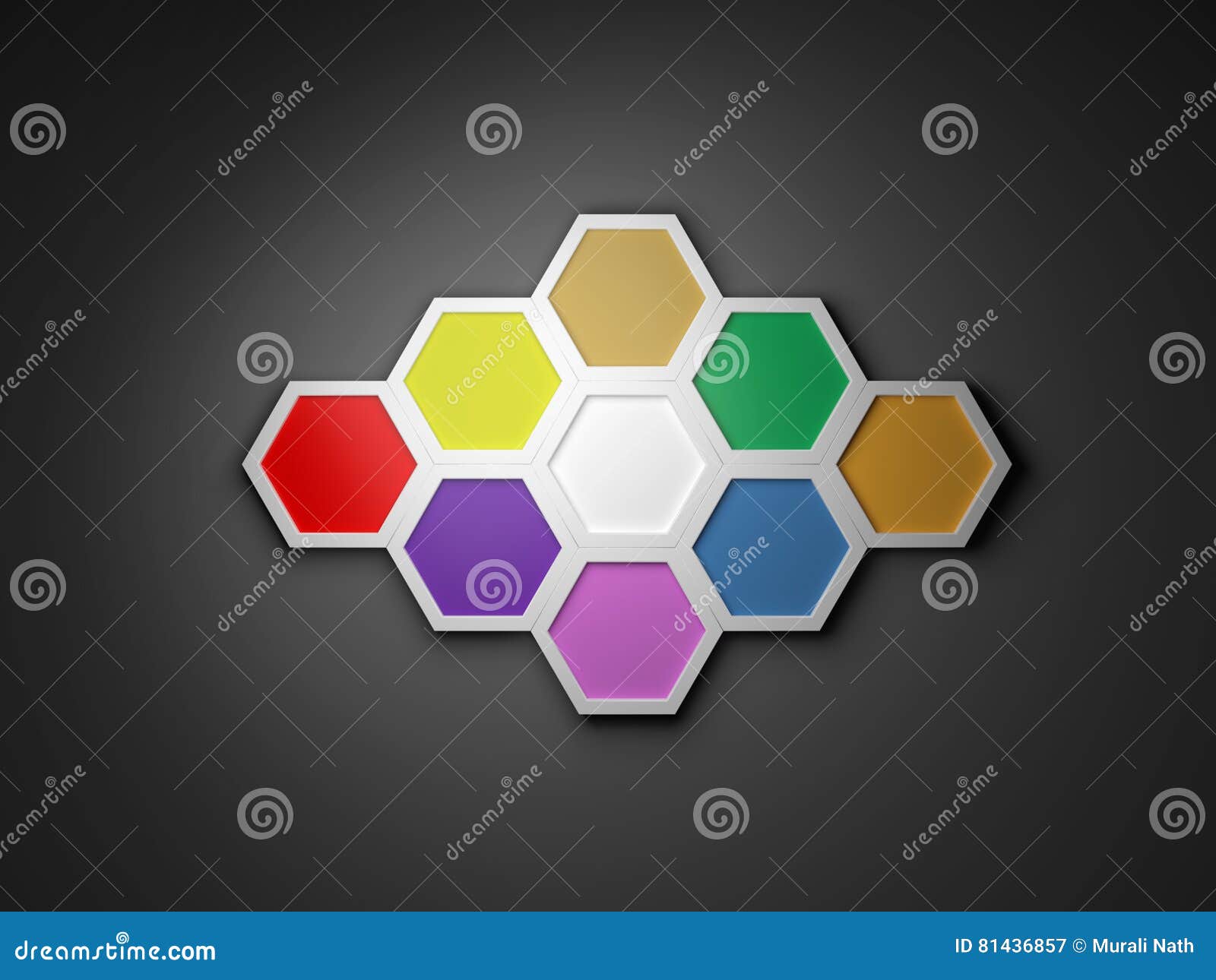 3D octagon template layout stock illustration. Illustration of ...