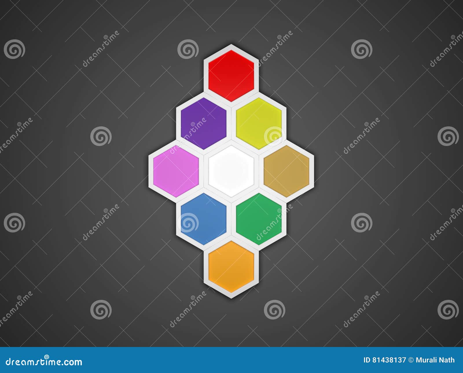 3D octagon template layout stock illustration. Illustration of ...