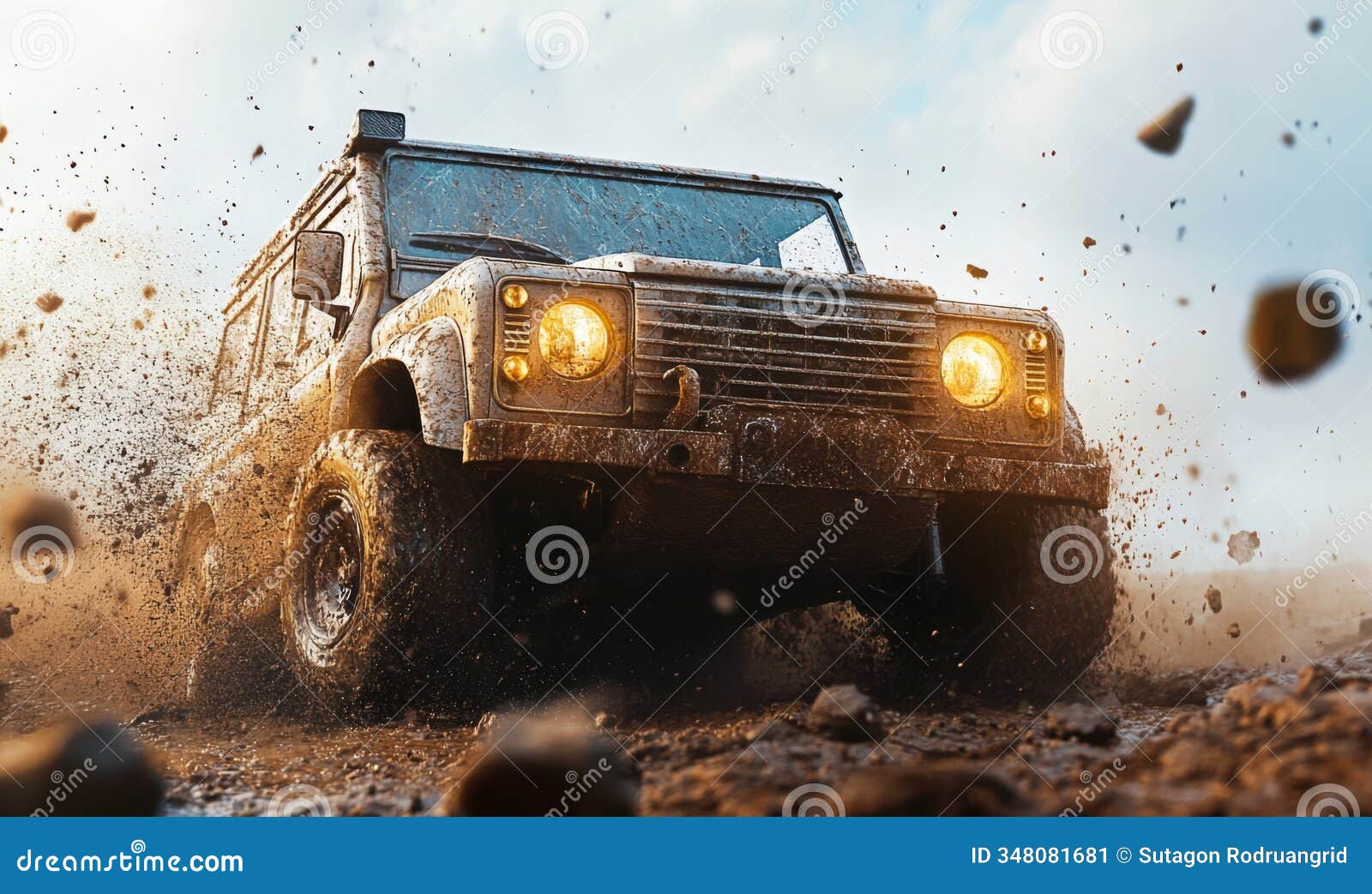 3D Off-road Vehicle Navigating through Rugged Terrain with Dirt, Rocks ...