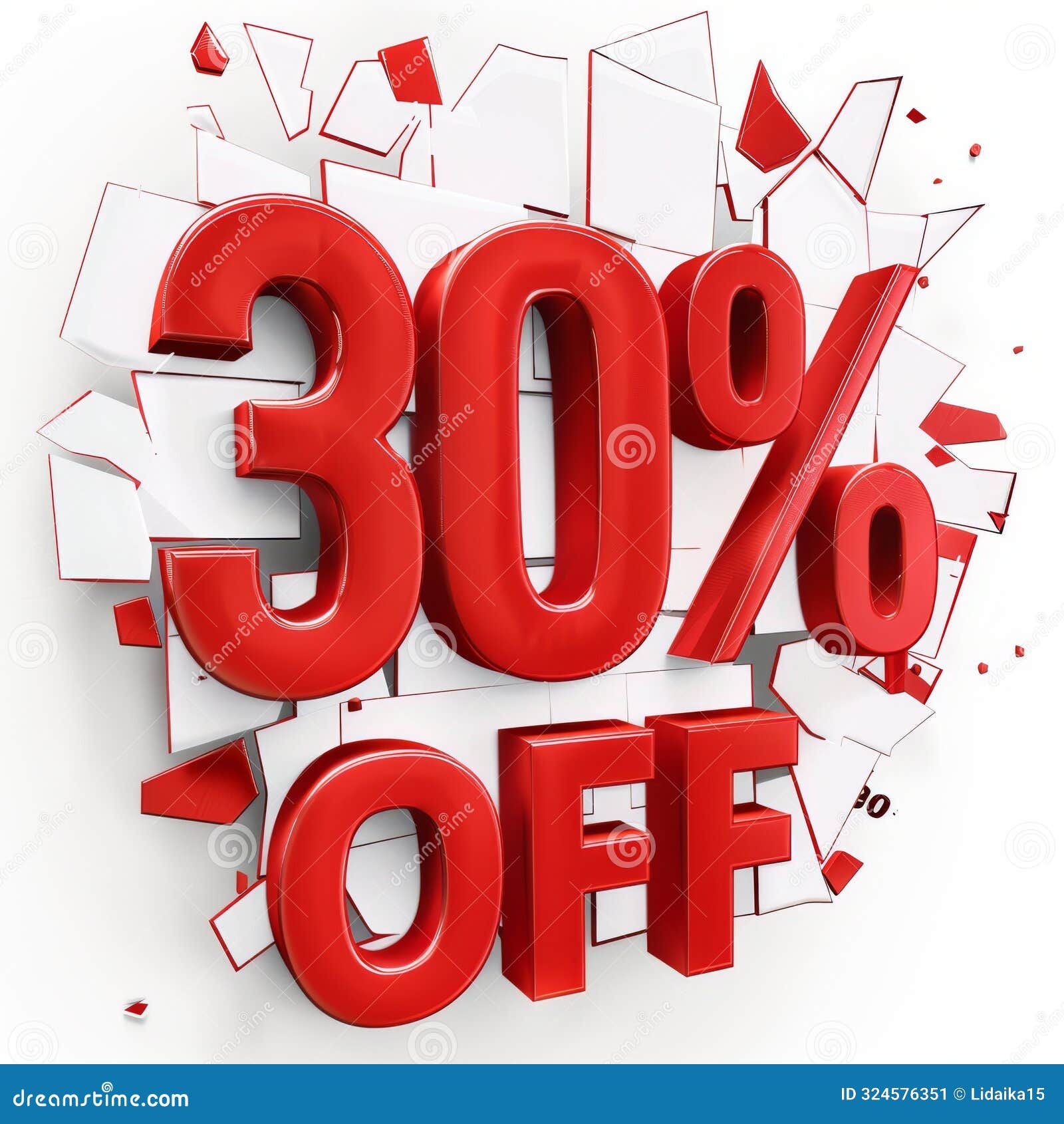 3D "30 OFF" Sale Sign Stock Illustration - Illustration of marketing ...