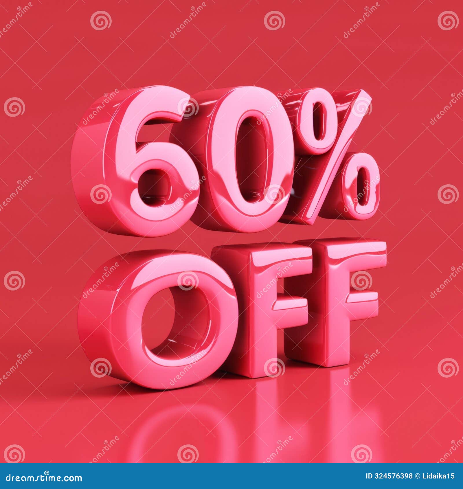 3D "60 OFF" Sale Sign Stock Illustration - Illustration of retail ...