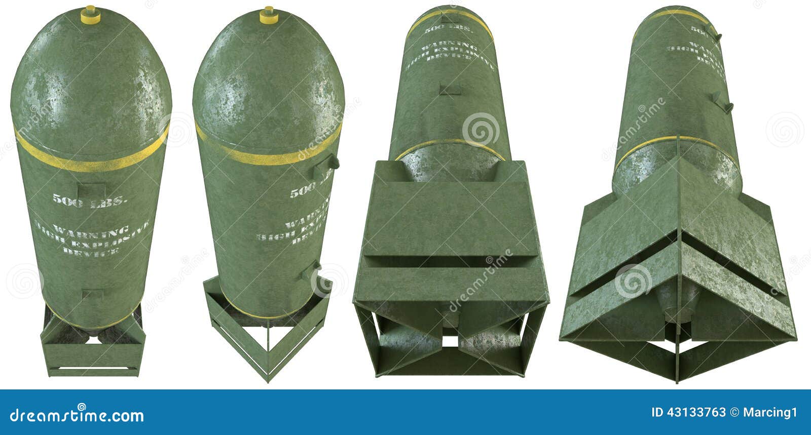 3d old bombs set stock illustration. Illustration of asset - 43133763