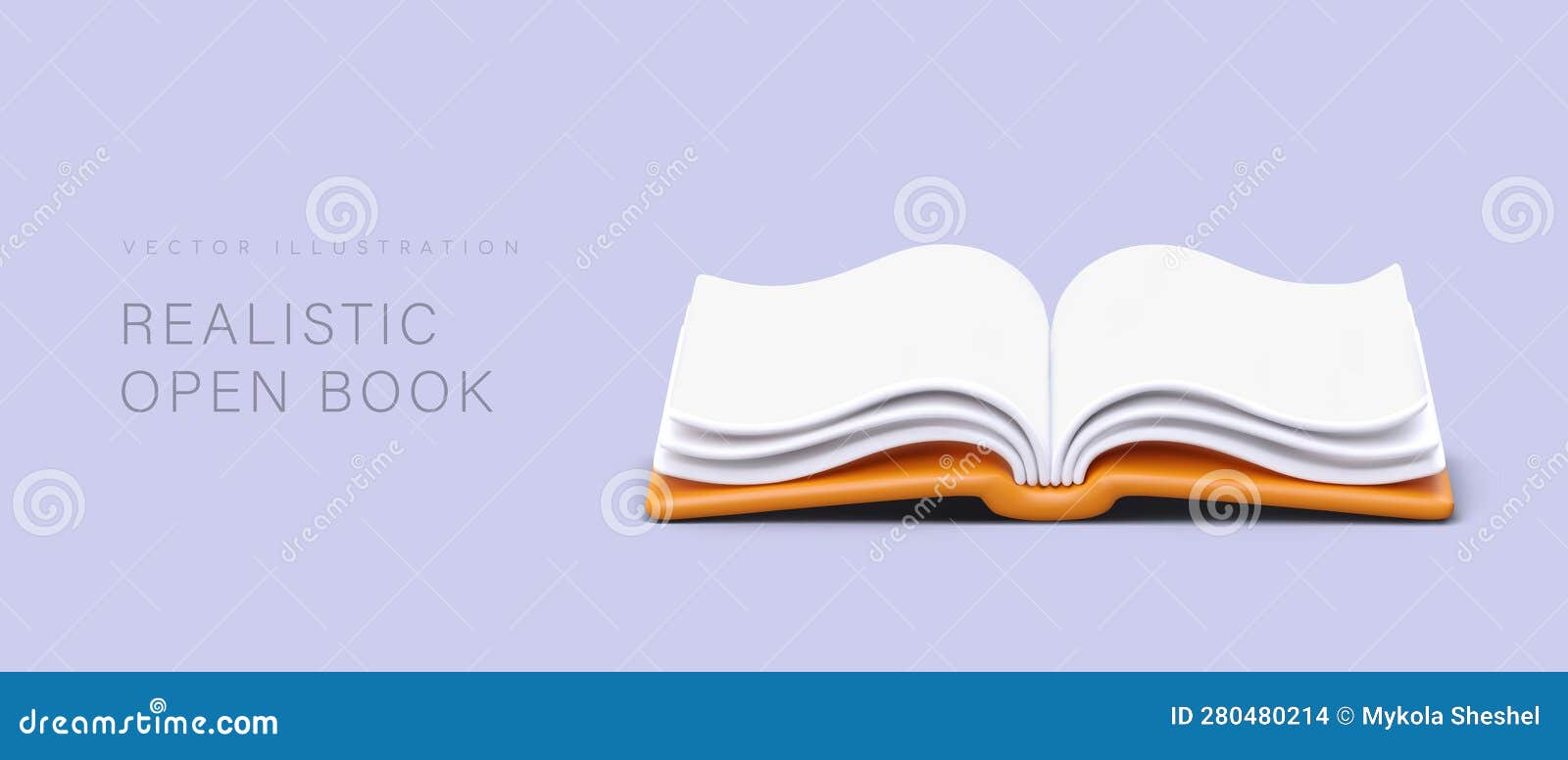 3D Open Book, Side View. Symbol of Knowledge and Information Stock ...
