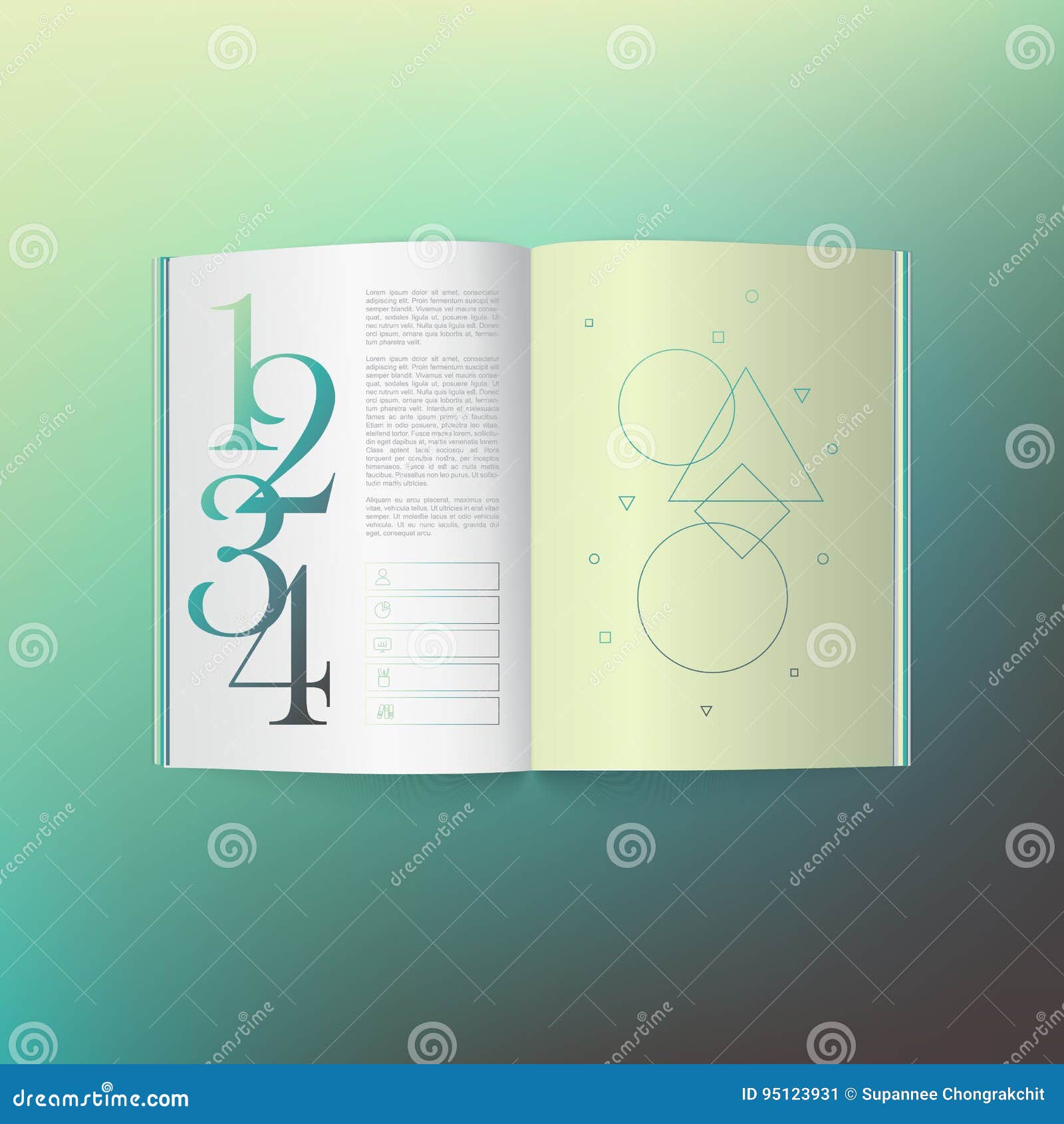3d Open Book Top View with Soft Shadow on Gradient Background Create by ...