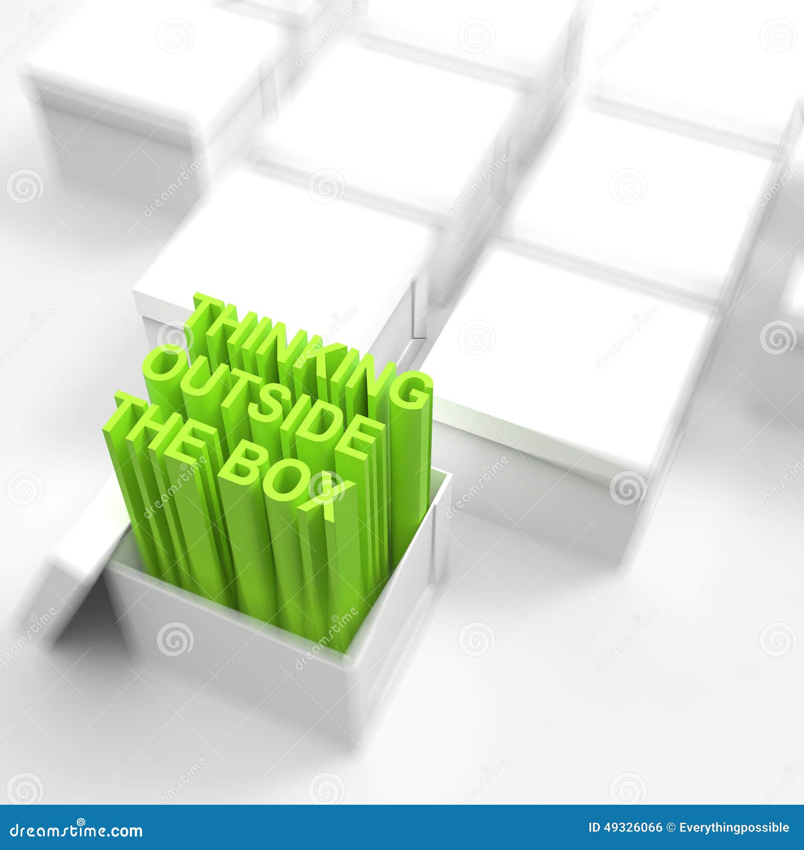 3d Open Box with Extrude Text As Thinking Outside the Box Stock ...