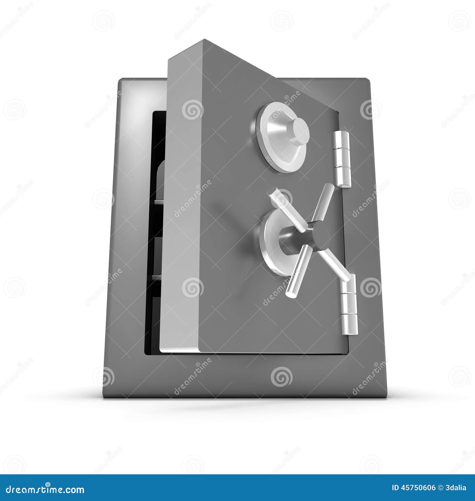 3d Open safe stock illustration. Illustration of unlocked - 45750606