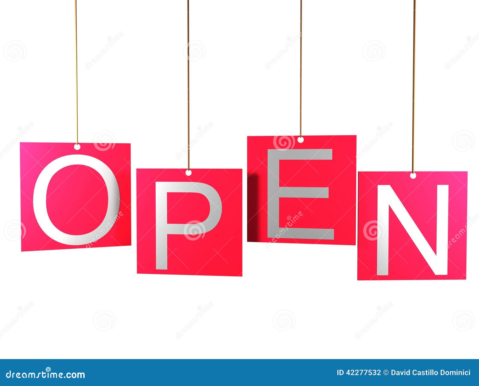 3D open sign stock illustration. Illustration of retail - 42277532