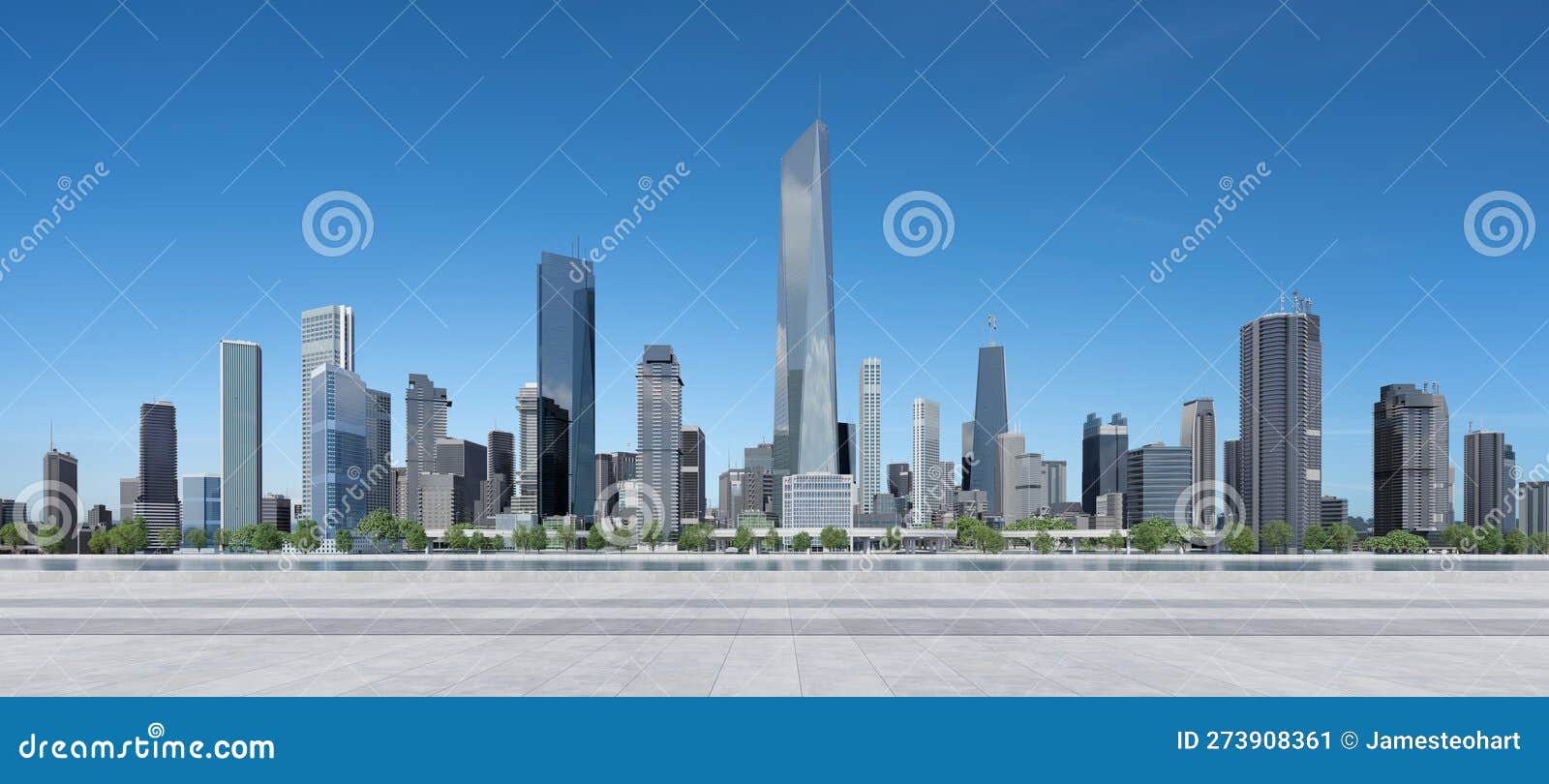 Daytime Cityscape Set Isolated On White Background Vector Illustration ...