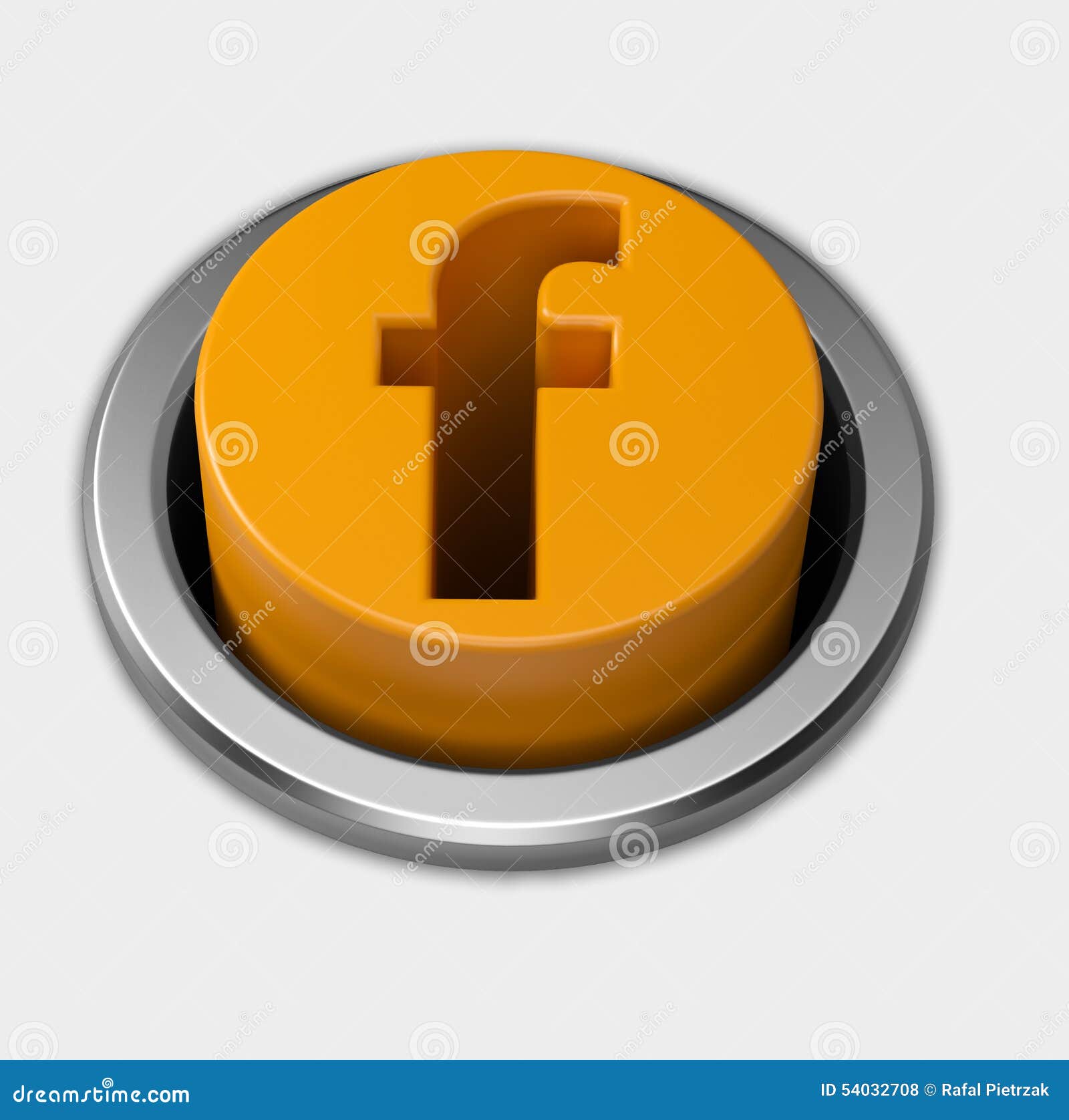 3D orange facebook editorial stock photo. Illustration of button - 54032708