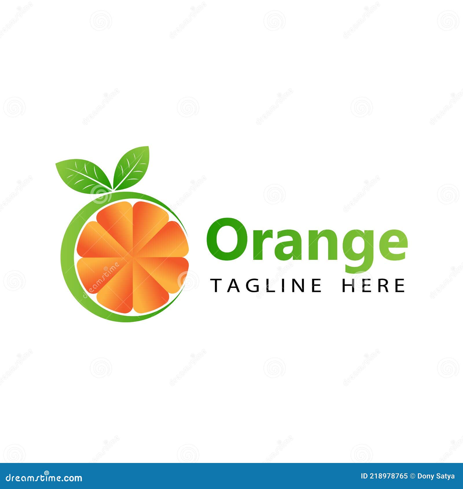 3d Orange Fresh Logo Template Design Vector in Isolated White ...