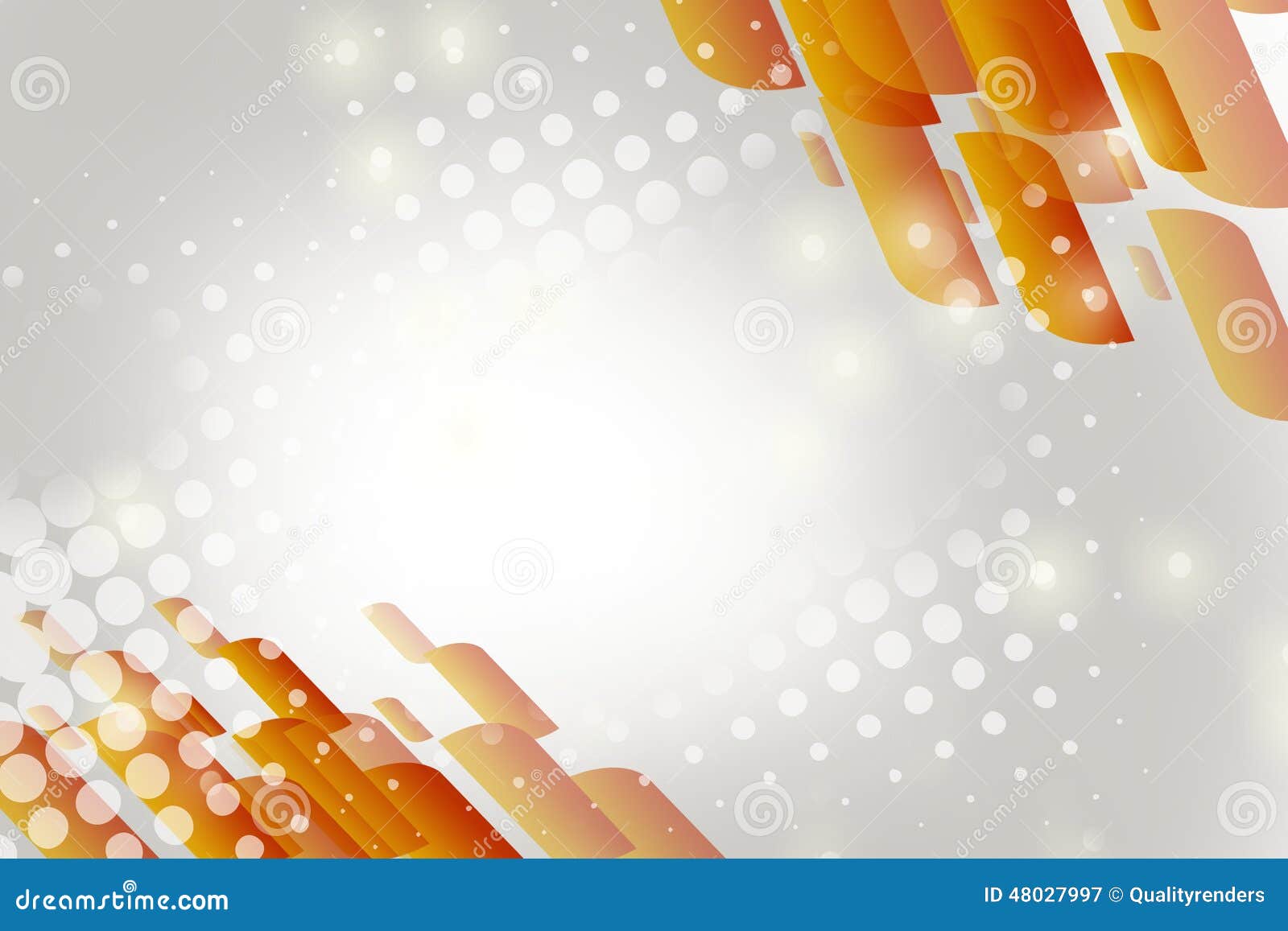 3d Orange Square Corners, Abstract Background Stock Illustration ...