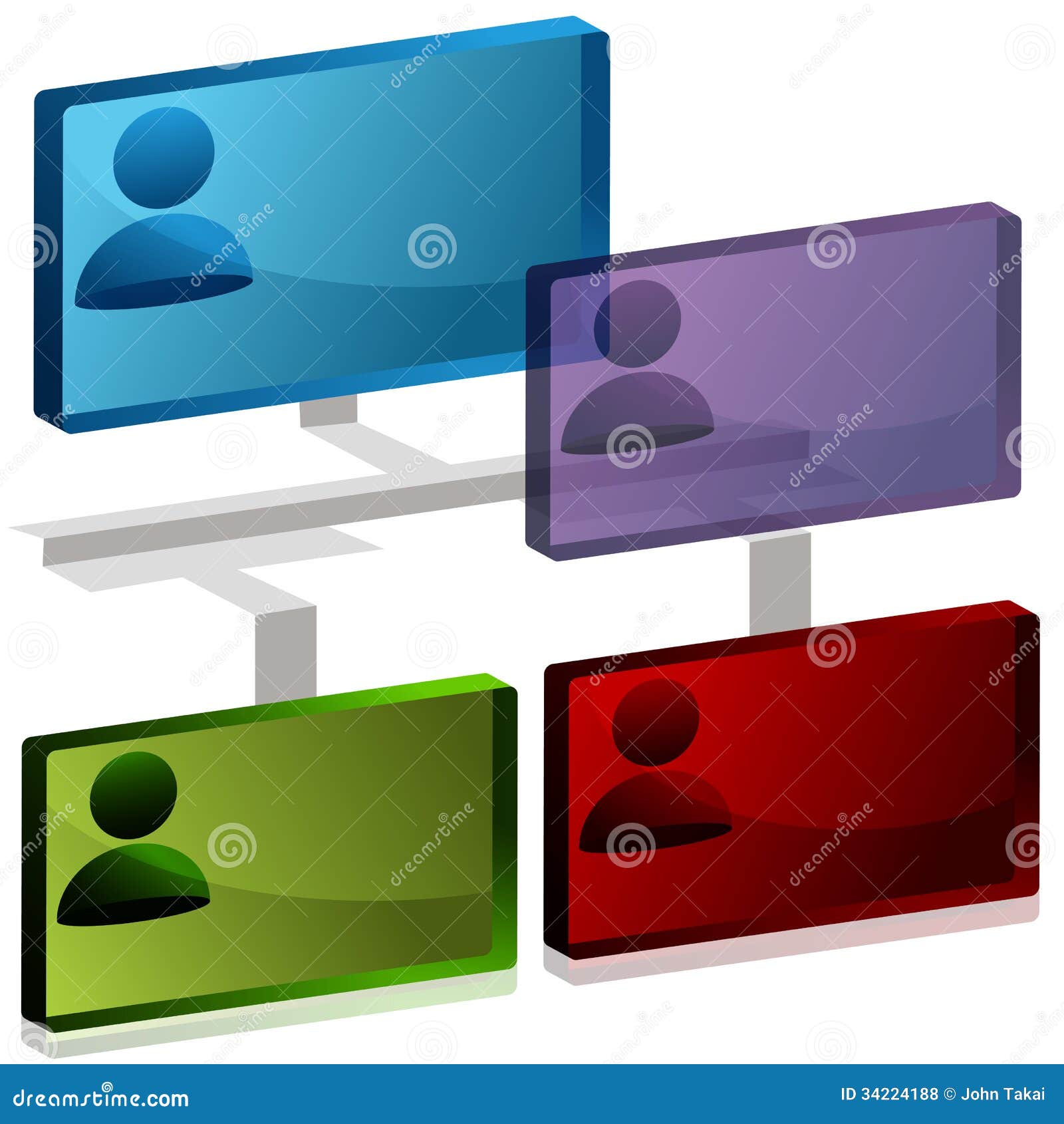 3D Org Chart Icon Vector Illustration | CartoonDealer.com #34224188