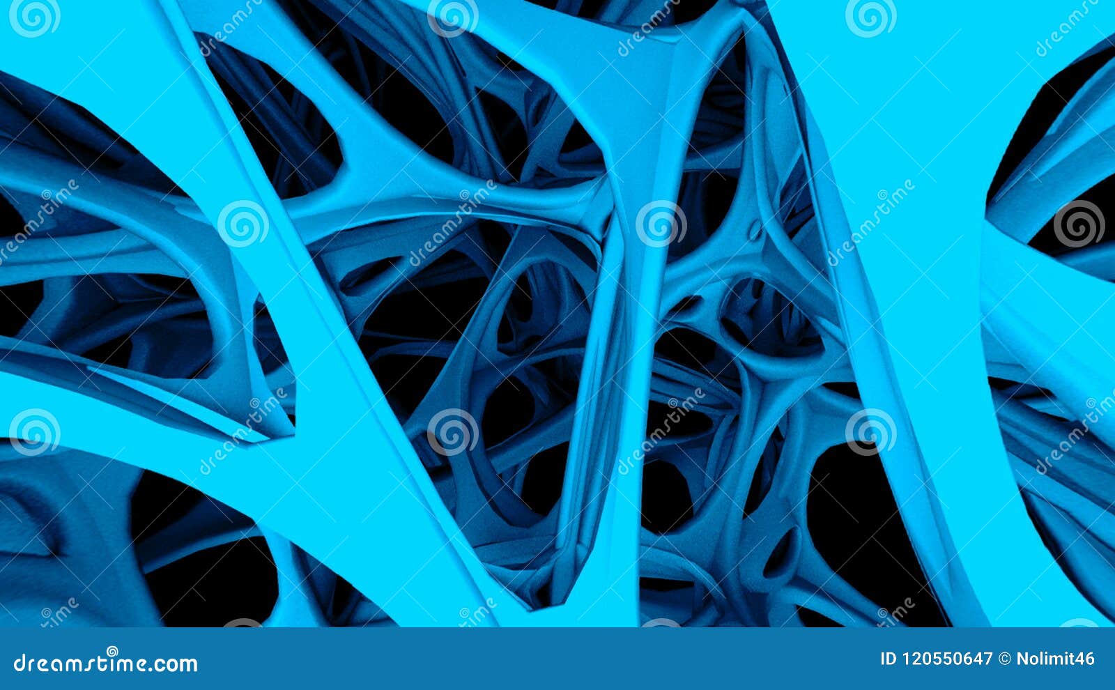 3d Organic Fantastic Structure in Space, Computer Generated Abstract ...