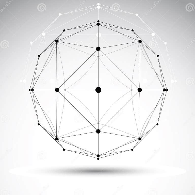 3D Origami Abstract Mesh Object, Vector Abstract Design Element, Clear ...