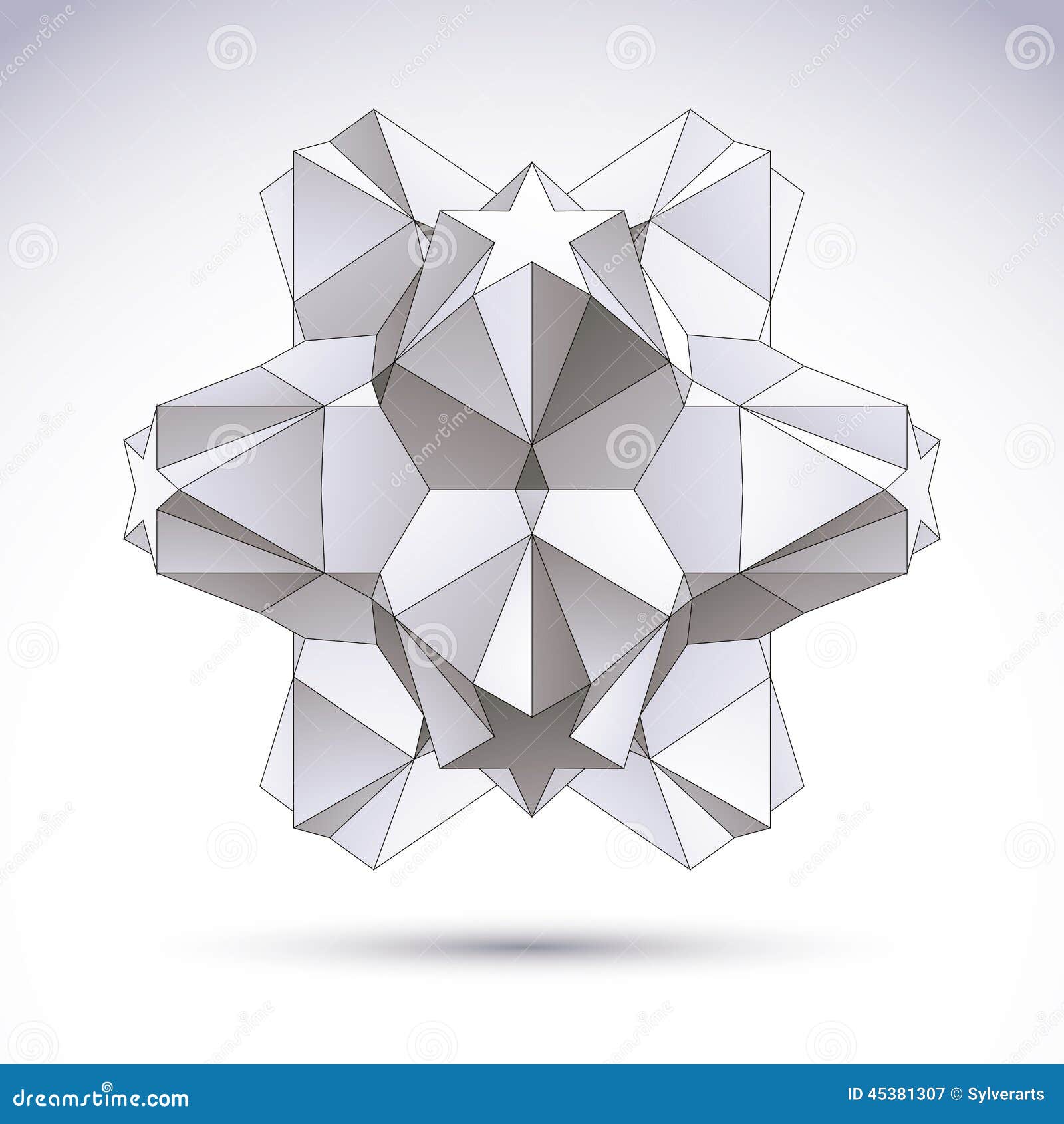 3D Origami Abstract Voorwerp, Vectorontwerpelement Vector Illustratie ...