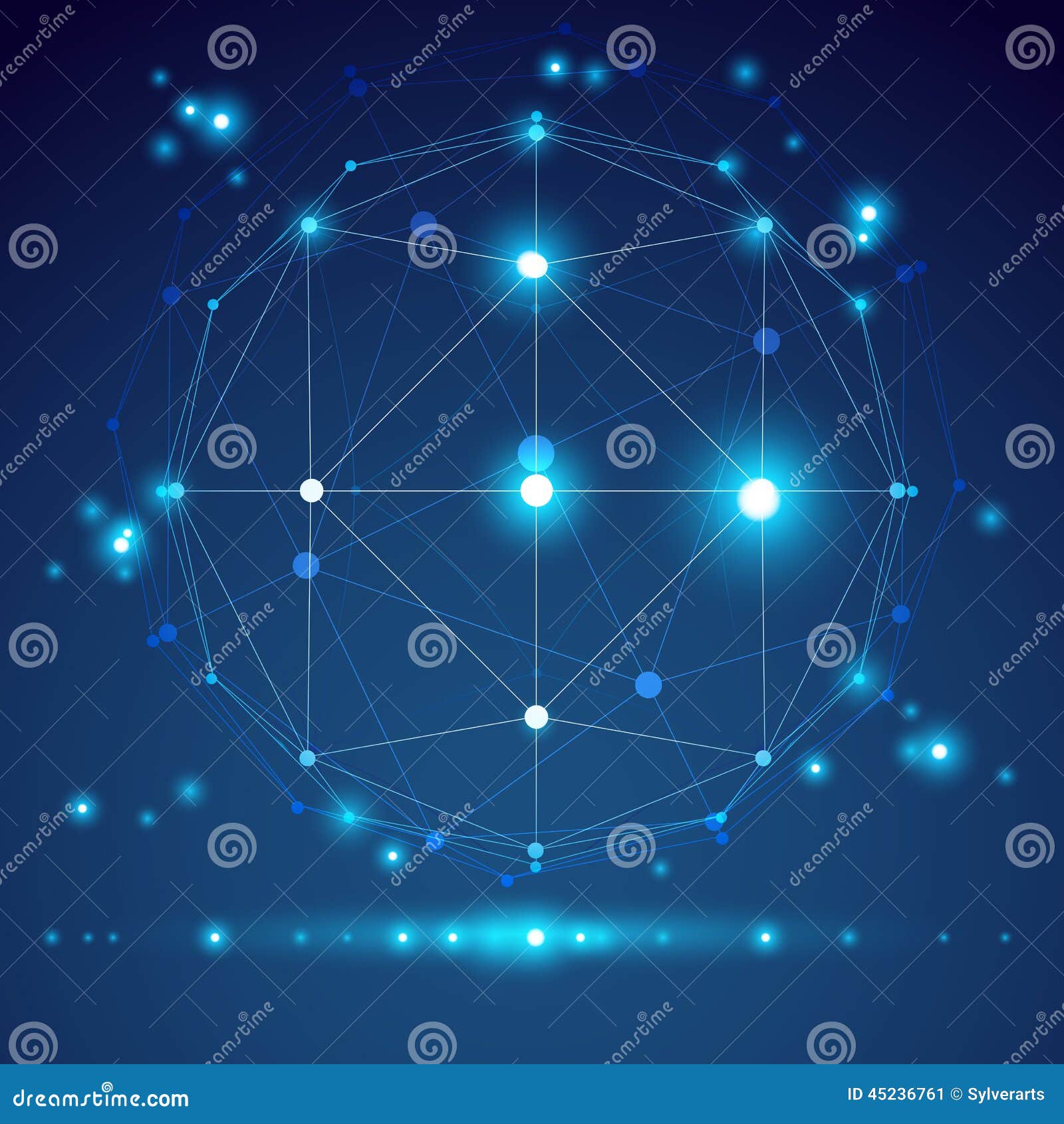 3D Origami Abstract Wireframe Object, Vector Design Stock Vector ...