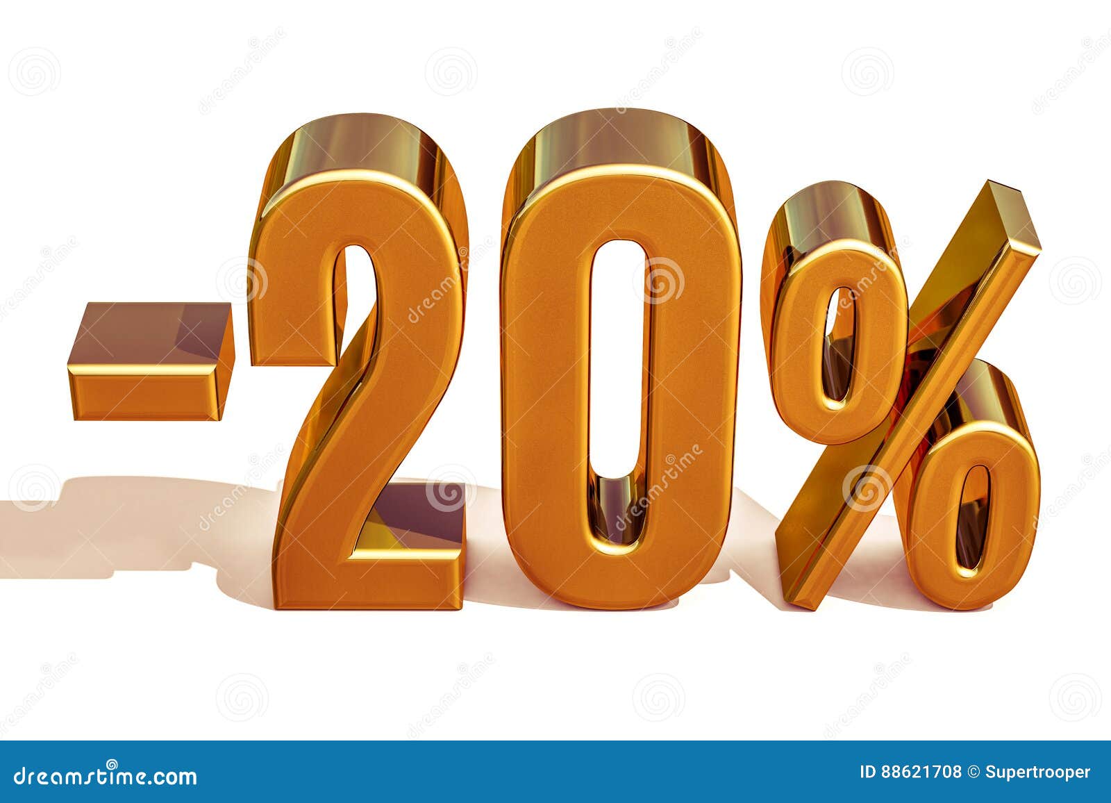 3d Oro 20 Segno Di Sconto Di Venti Per Cento Illustrazione di Stock ...