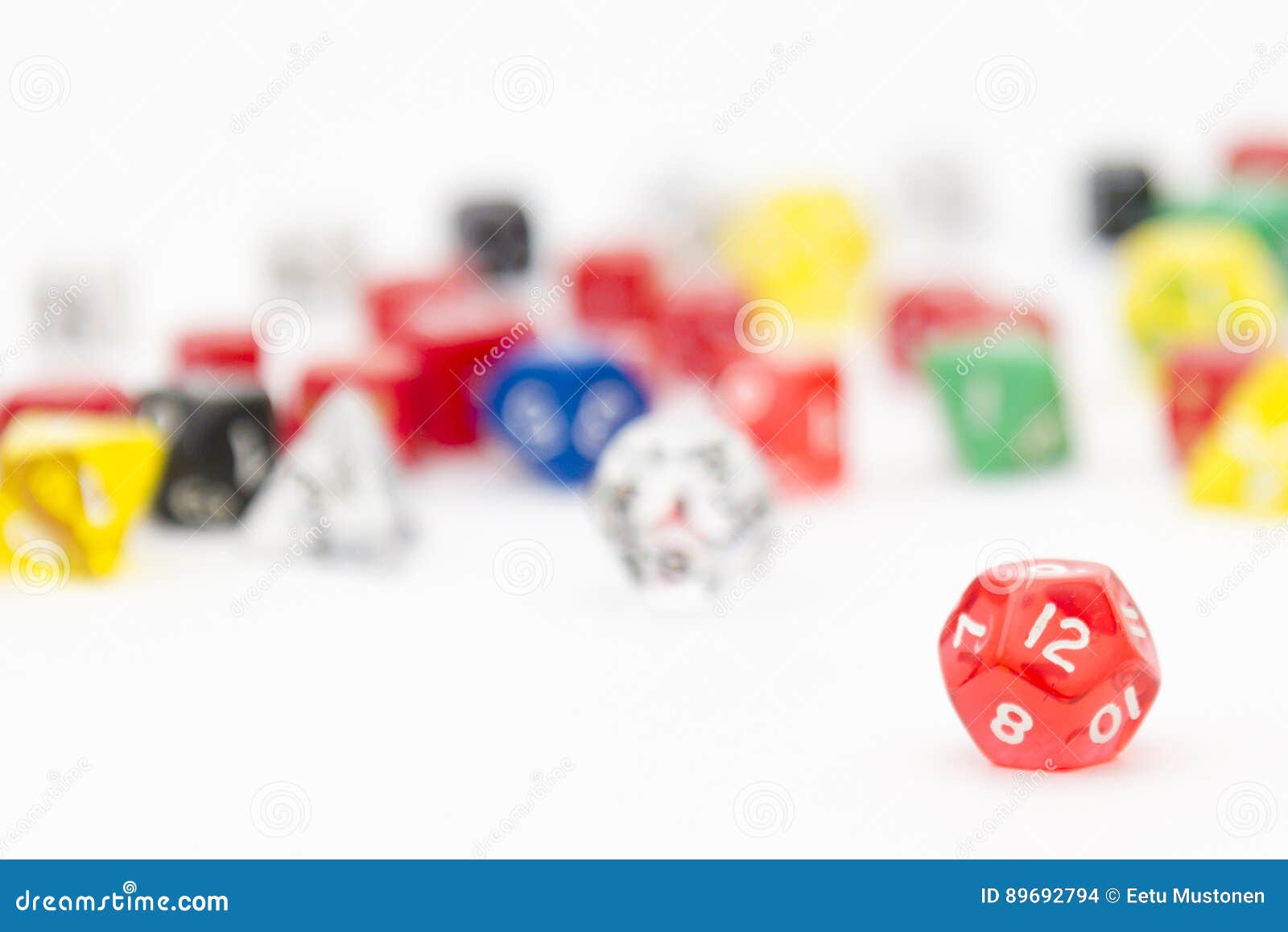D12 and other RPG dice stock photo. Image of collection - 89692794