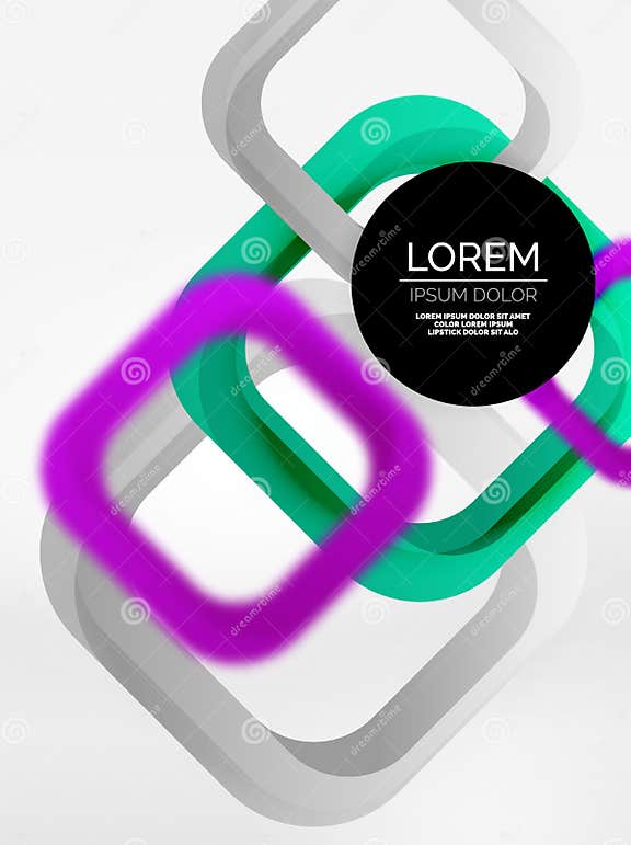 3d Overlapping Squares Abstract Background Stock Vector - Illustration of contrasts, digitalart ...