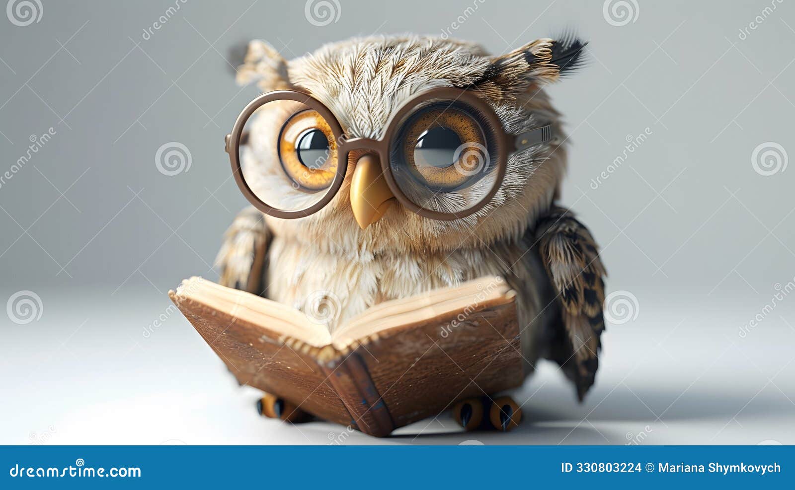 A 3D Owl Holding a Book, Symbolizing Wisdom and Knowledge, Designed To ...