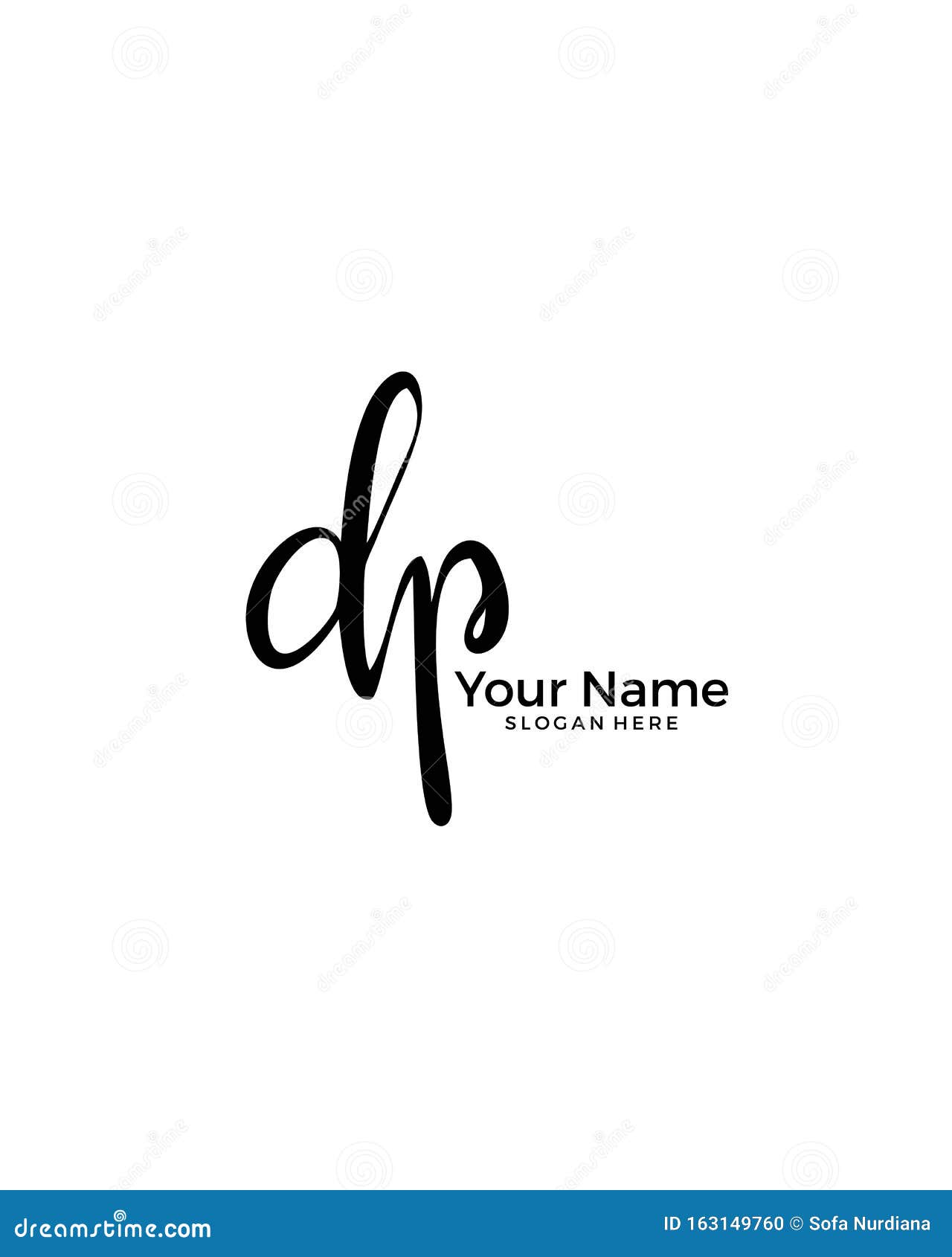 D P DP Initial Logo Signature Vector. Handwriting Concept Logo. Stock ...