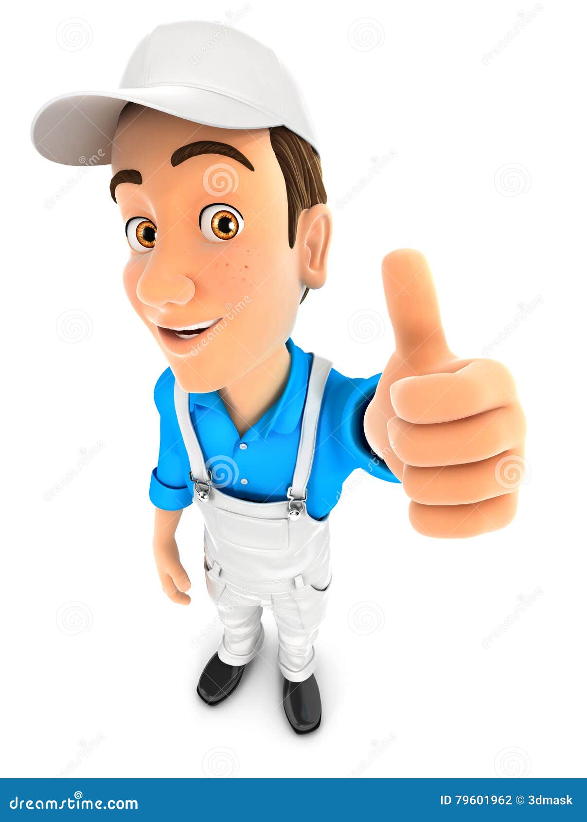 3d Man Positive Pose With Thumb Up Royalty-Free Stock Photo ...