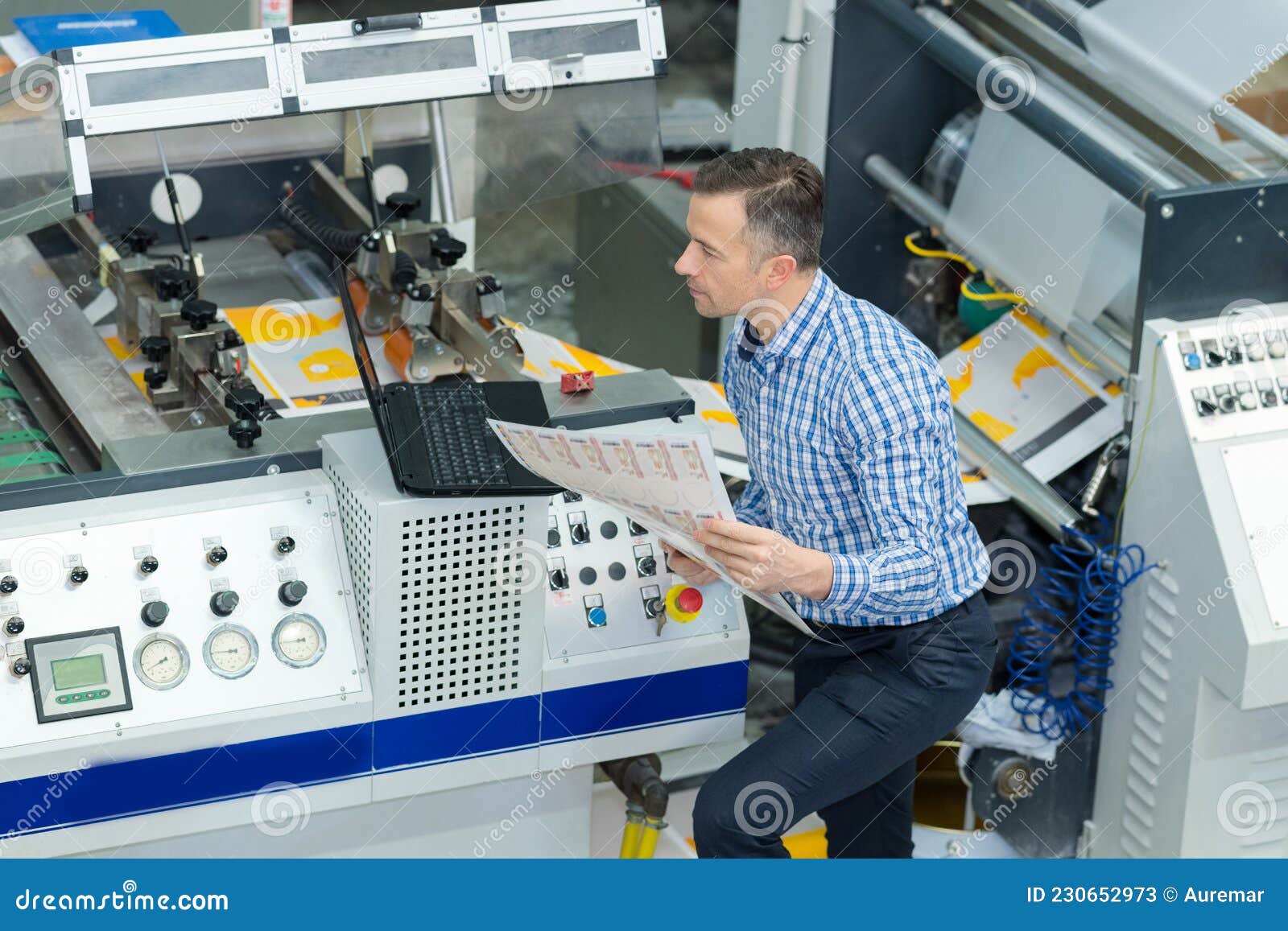 3d Painting Machine Supervisor Stock Image - Image of industry ...