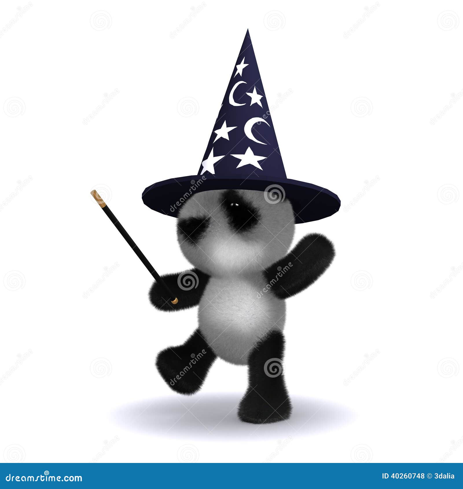 3d Panda wizard stock illustration. Illustration of young - 40260748