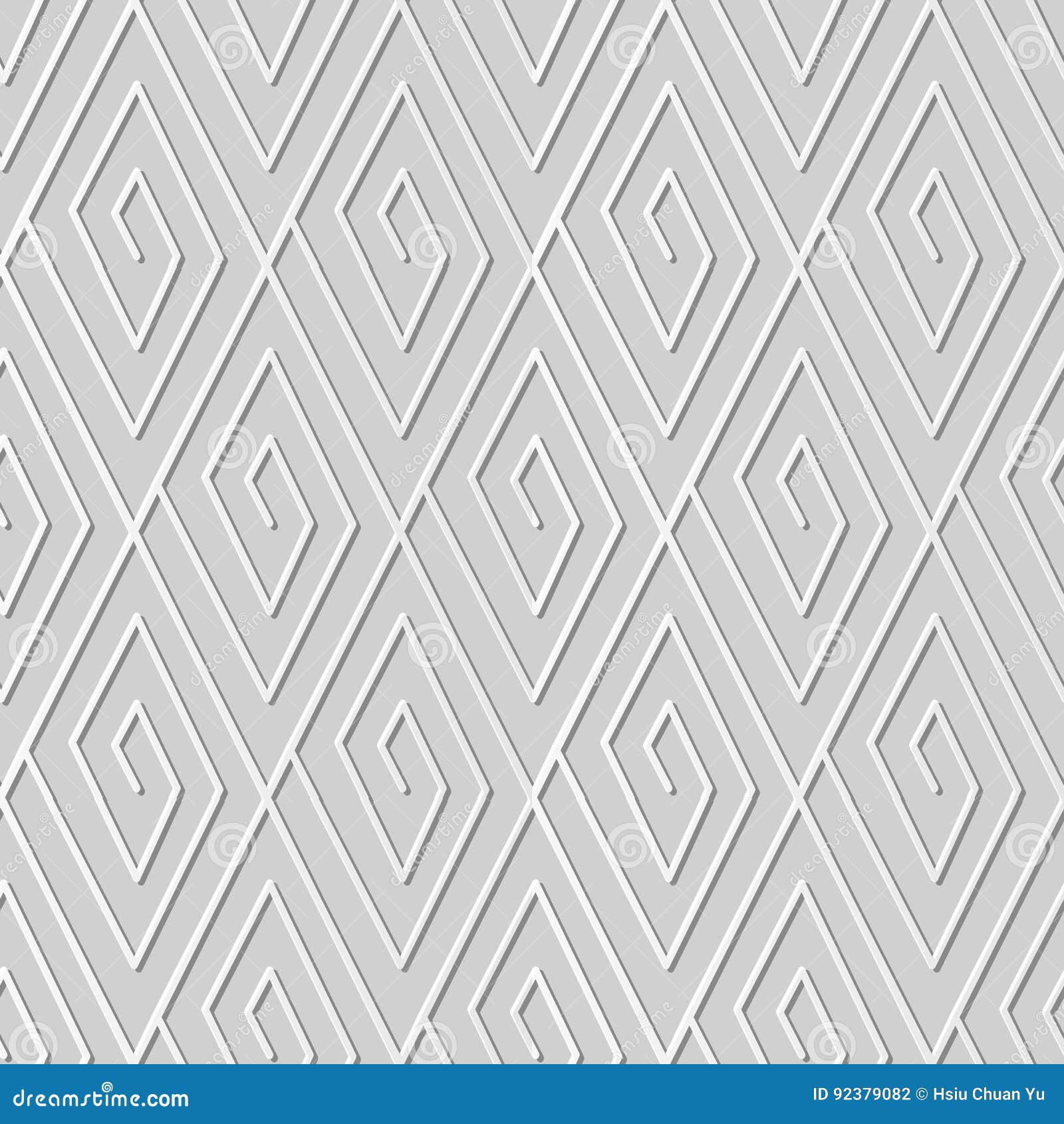 3D Paper Art Check Geometry Spiral Vortex Line Stock Vector ...