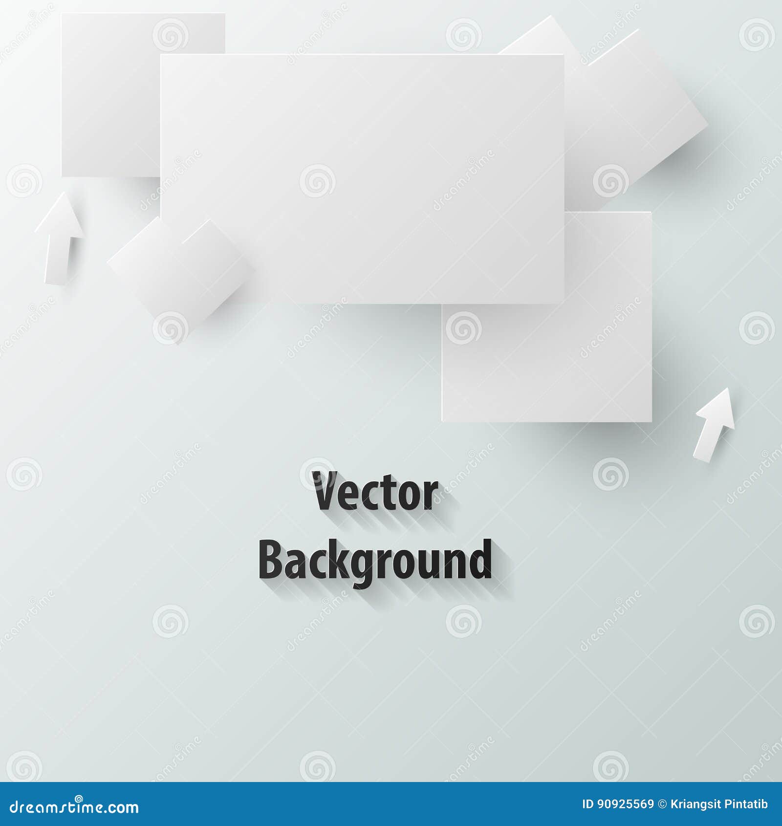 3D Paper Blank Square Shape Stock Vector - Illustration of vector ...