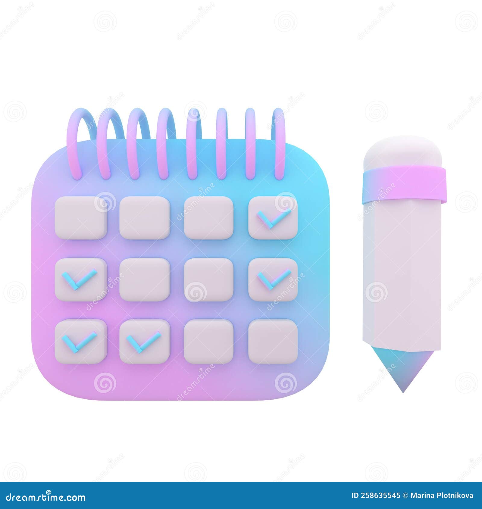 3d Paper Clipboard Task Management Todo Check List With Pencil, Fast ...