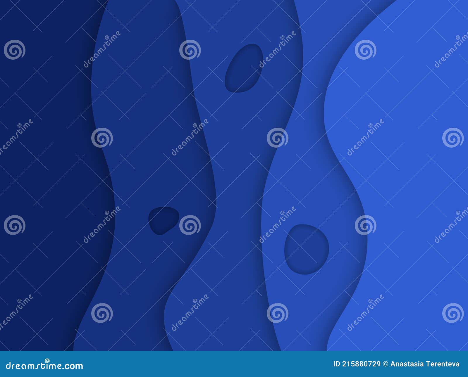 3d Paper Liquid Background Blue Color Stock Vector - Illustration of ...