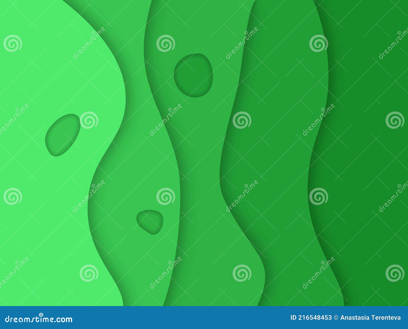 3d Paper Liquid Background Greene Color Stock Vector - Illustration of ...