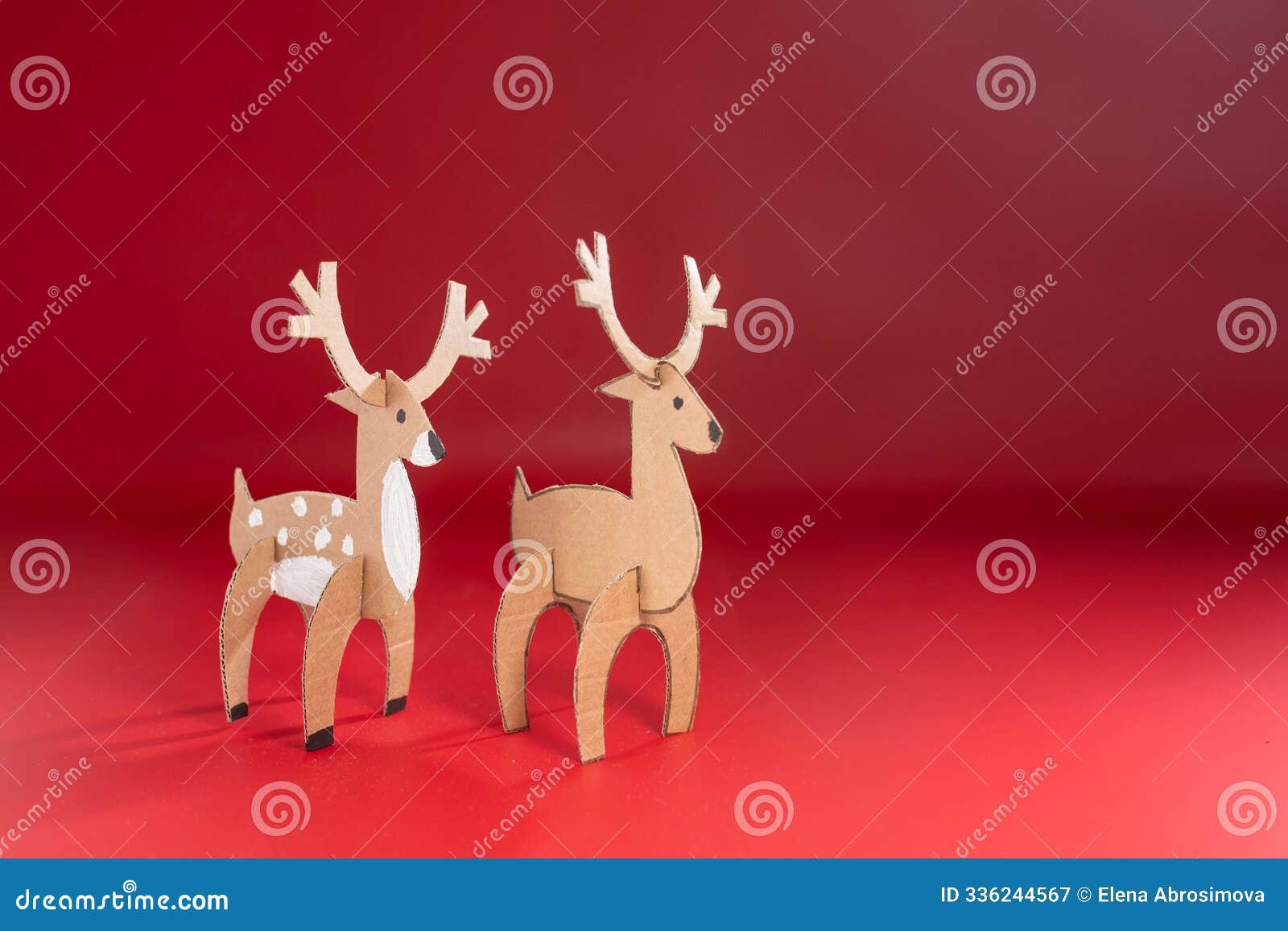 3D Paper Model Of Deer, Assembled With Notches, Cut And Folded ...