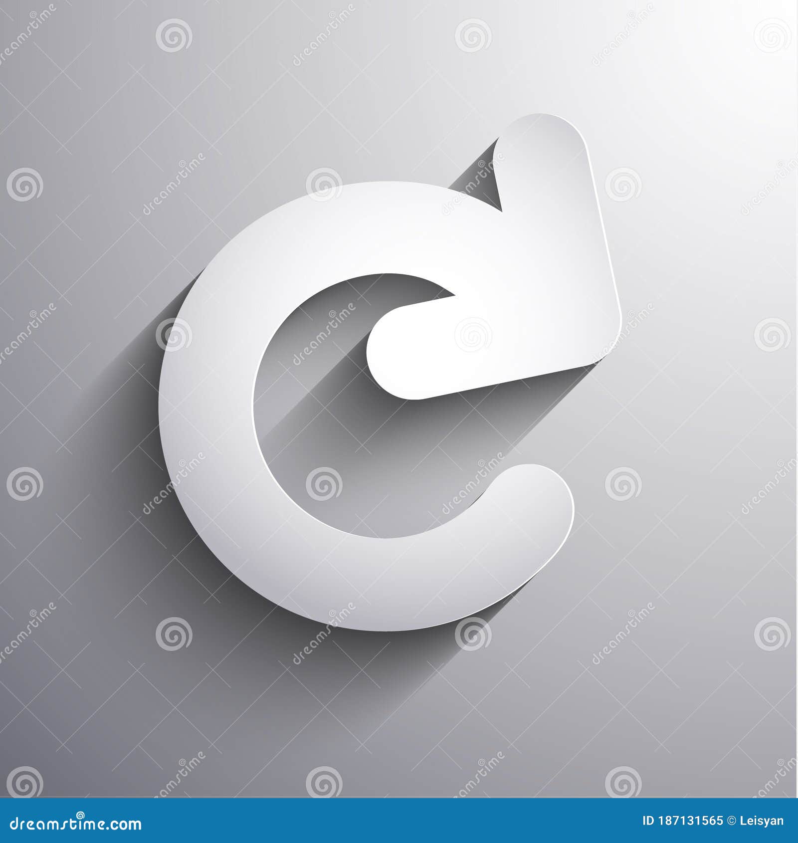 3d paper refresh sign stock vector. Illustration of round - 187131565