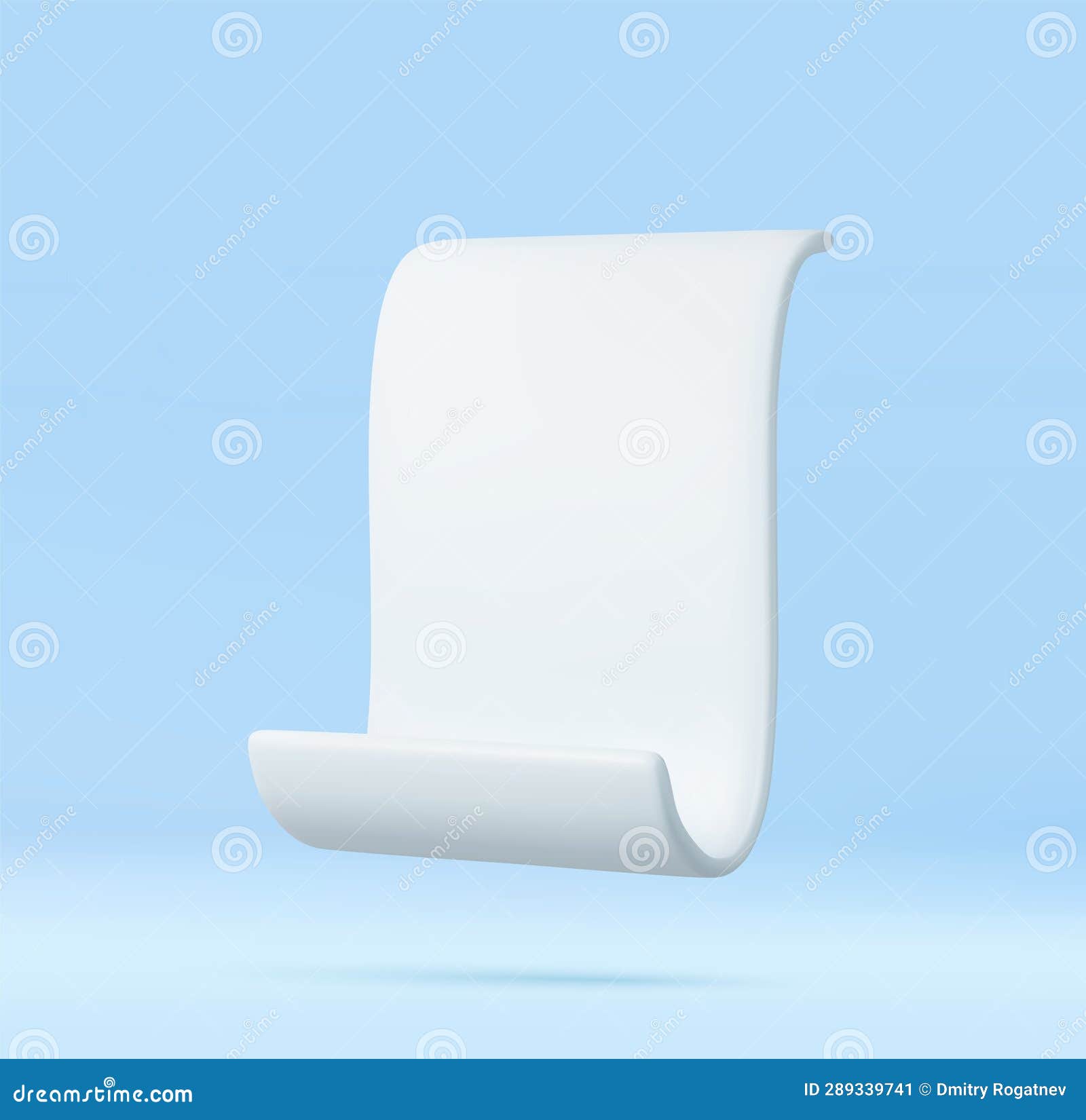 3D Paper Scroll with Cartoon Style Stock Illustration - Illustration of ...