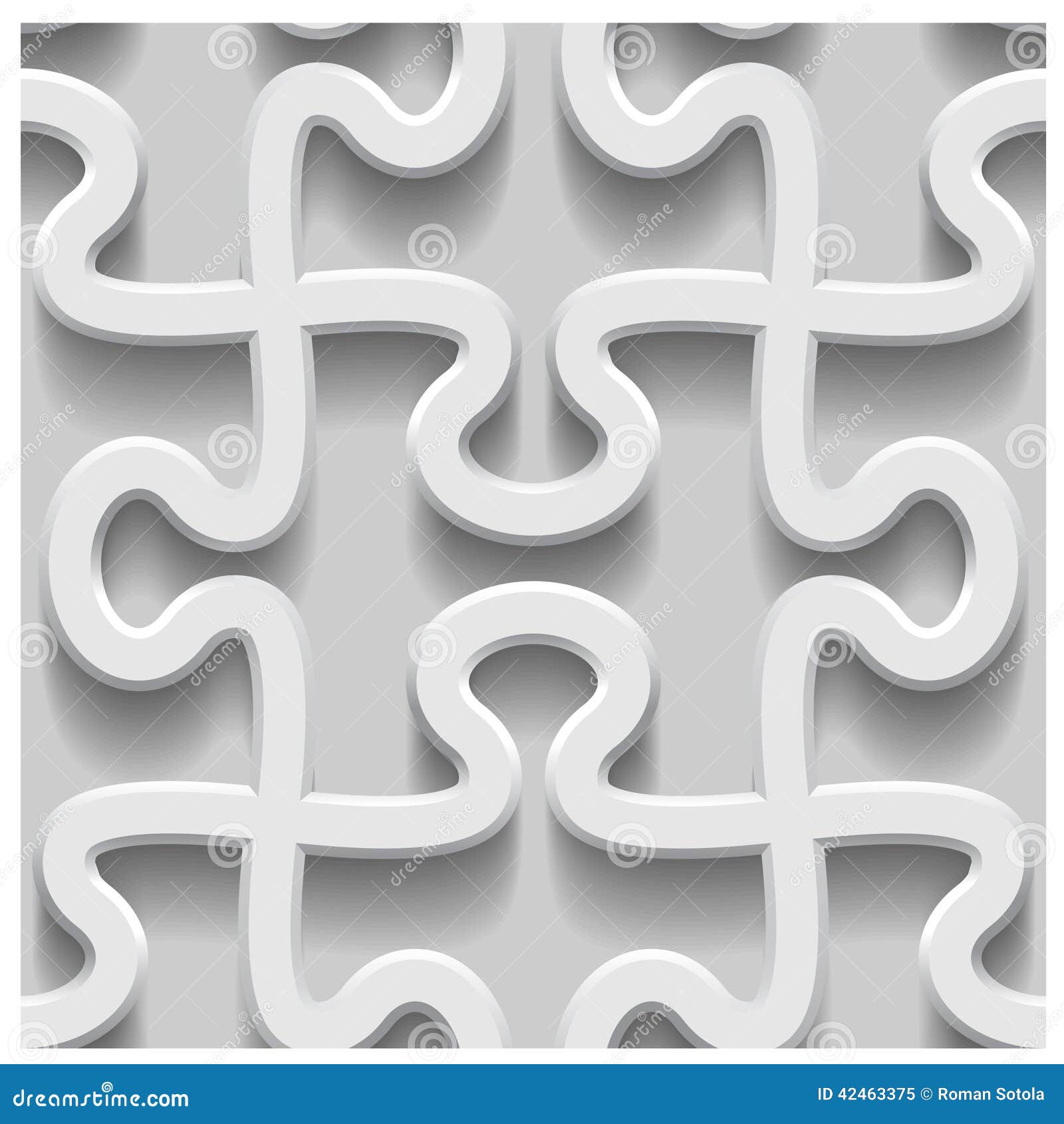 3d Paper Seamless Puzzle Pattern Stock Vector - Illustration of join ...
