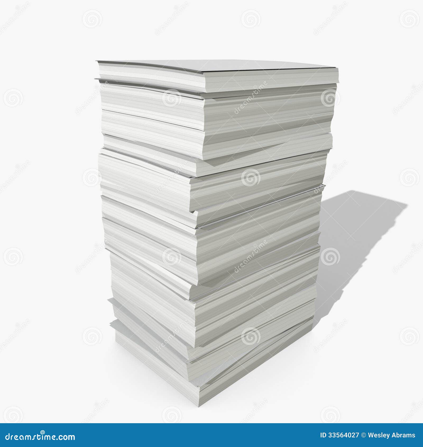 3d Paper Stack stock illustration. Illustration of isolated - 33564027