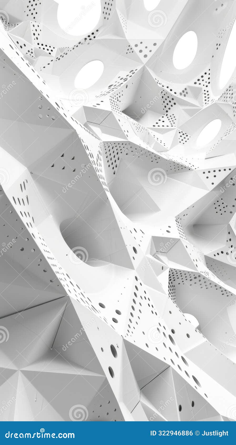 A 3D Paper Structure with Geometric Outs and Layers Stock Photo - Image ...