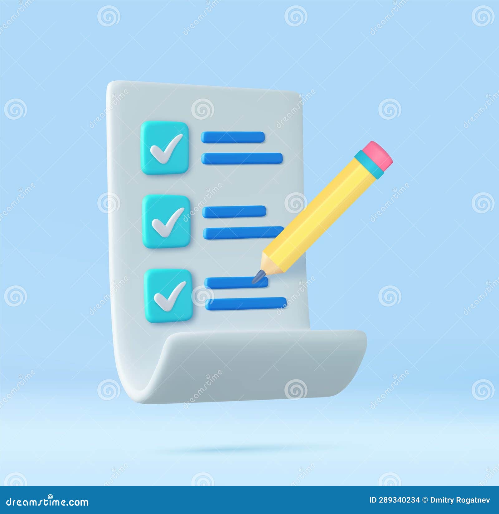 3d Paper Task Management Todo Check List Stock Vector - Illustration of ...