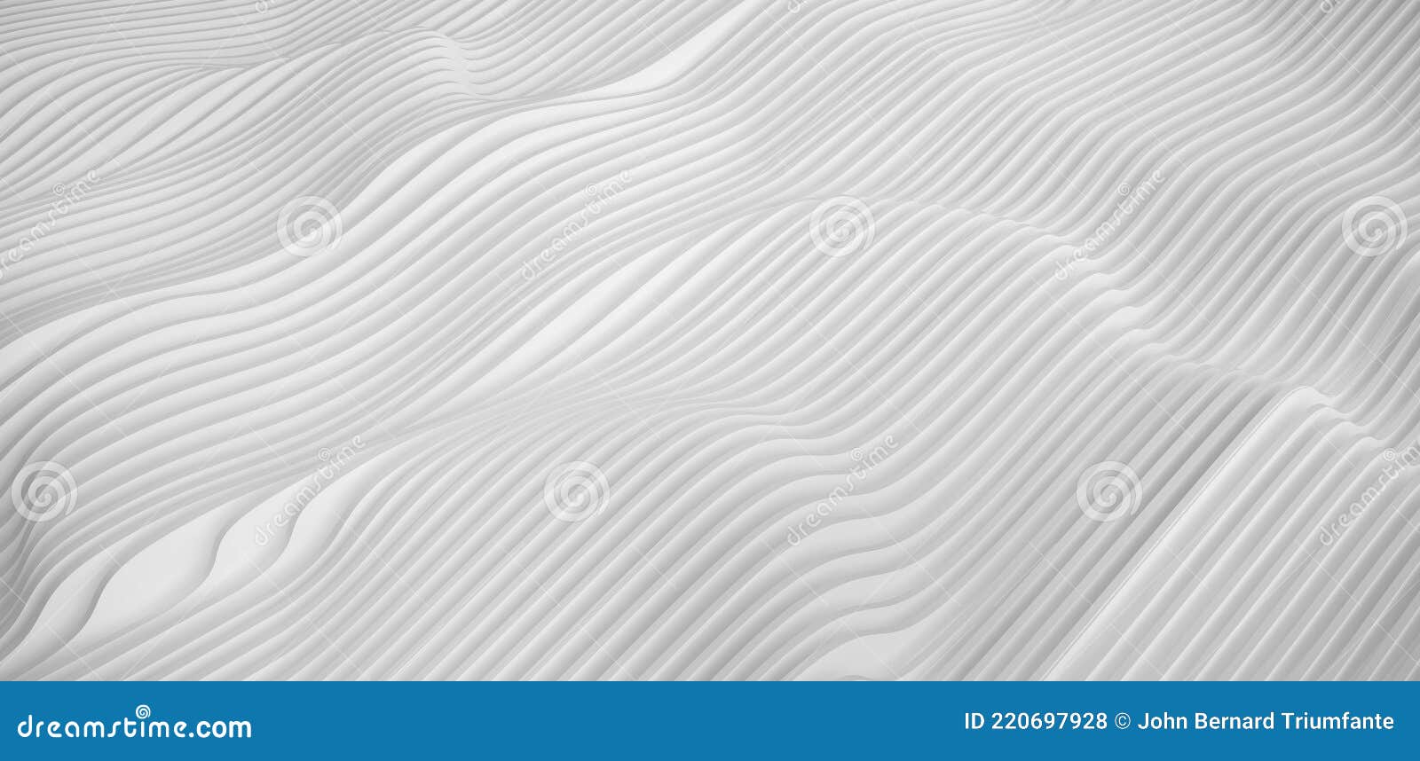 3d Parametric Wall Wavy Line Landscape Minimalistic Background High Key ...